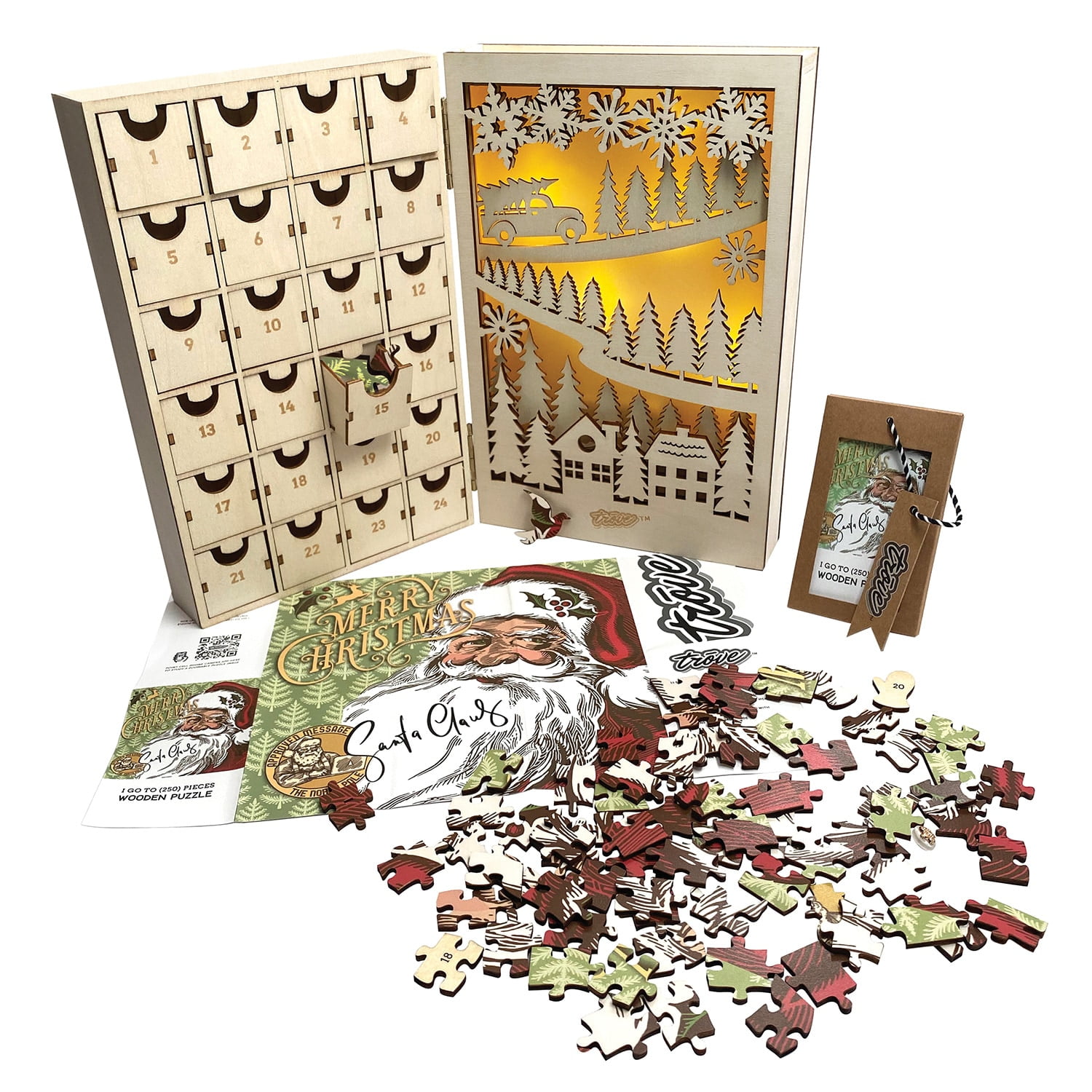 Vintage Christmas Advent Calendar and Children's Jigsaw Puzzle Box ...