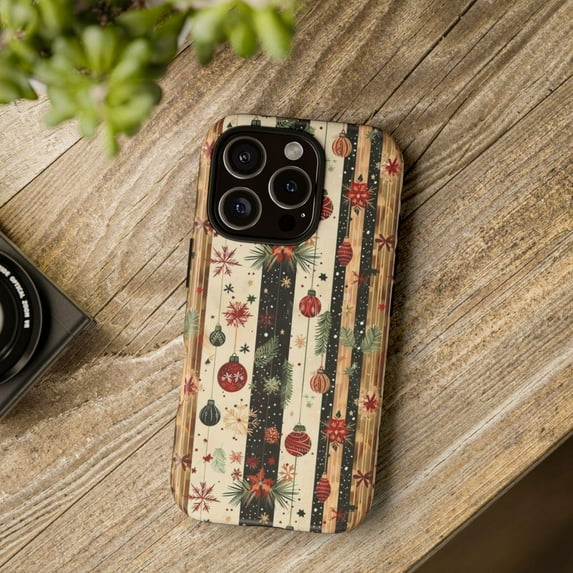 Vintage Christmas Ornament Art Phone Case for iPhone 17 through 11 Pro ...