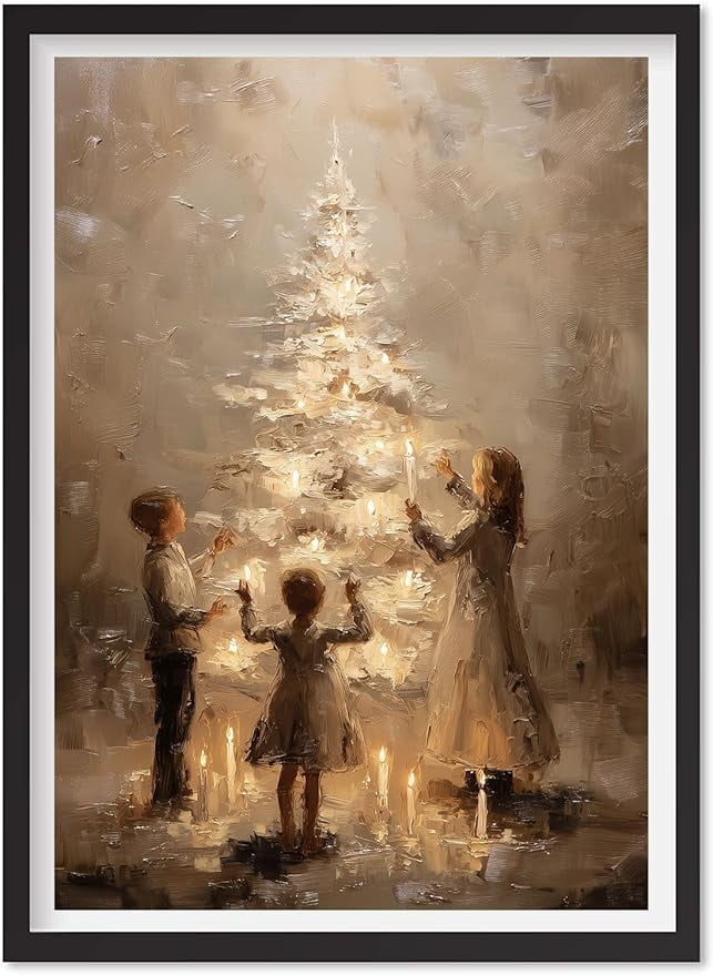 Vintage Christmas Tree Print Vintage Christmas Art Winter Wall Art ...
