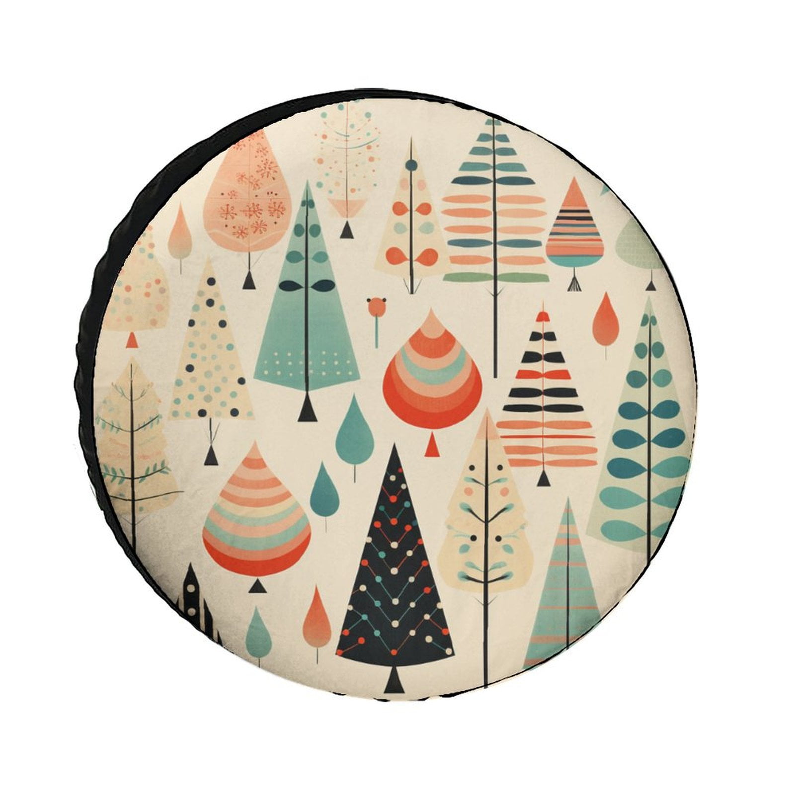 Vintage Christmas Trees Spare Tire Cover Rustic Country Holiday Wheel ...