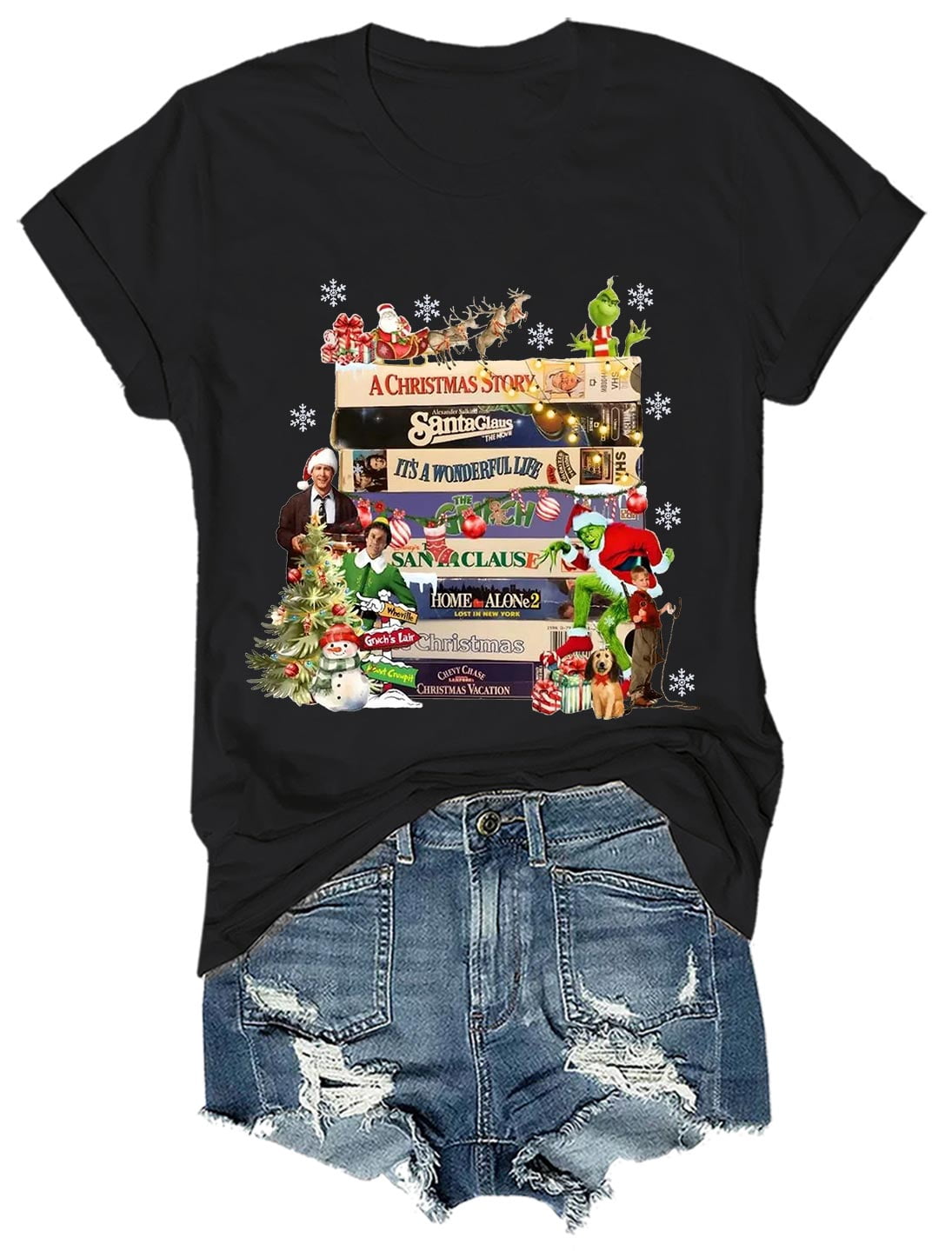 Vintage Christmas VHS Shirt, Christmas 90s Movies Shirt, Nostalgic ...