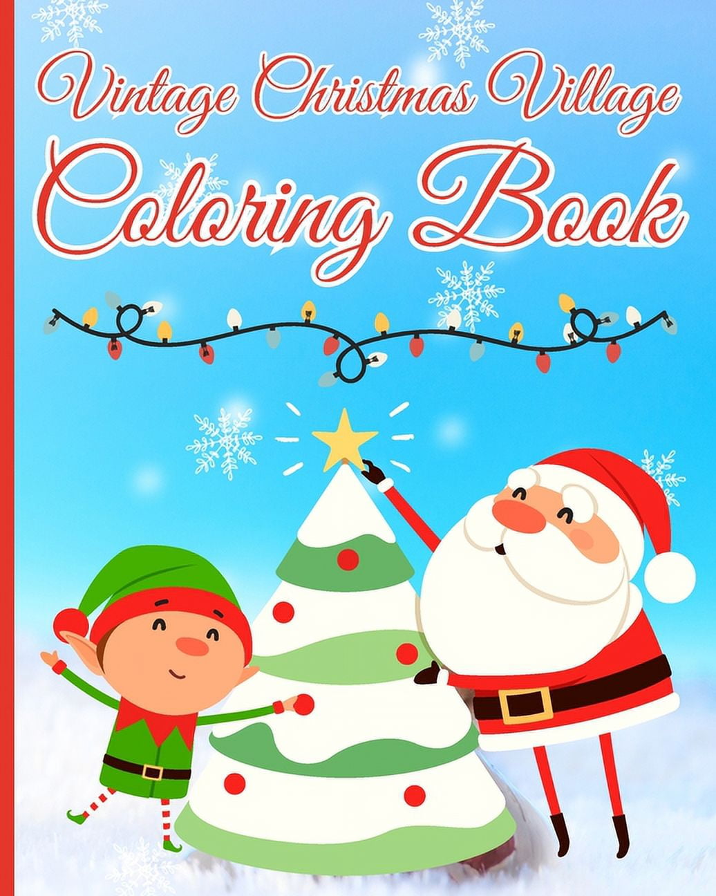 christmas village coloring book for adults