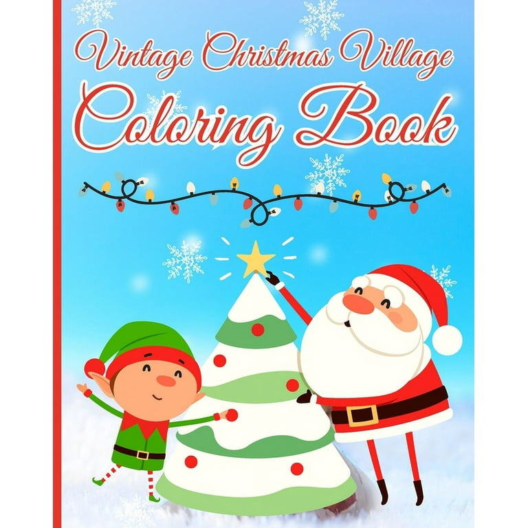 christmas village coloring book