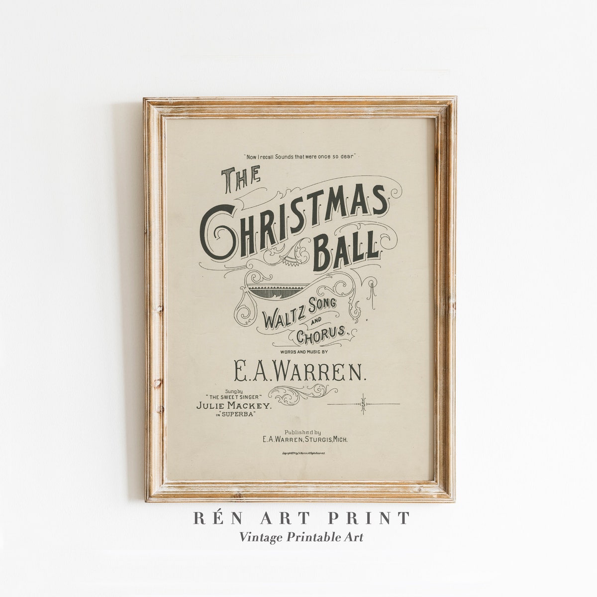 Vintage Christmas Wall Art Whimsical Christmas Holly Jolly Christmas ...