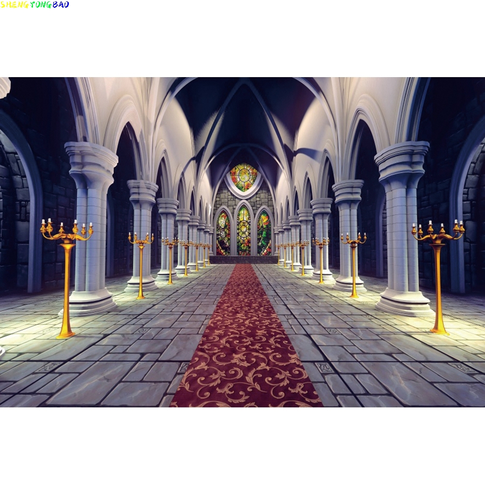 Vintage Church Palace Photography Backdrop Luxury Ancient Architecture ...