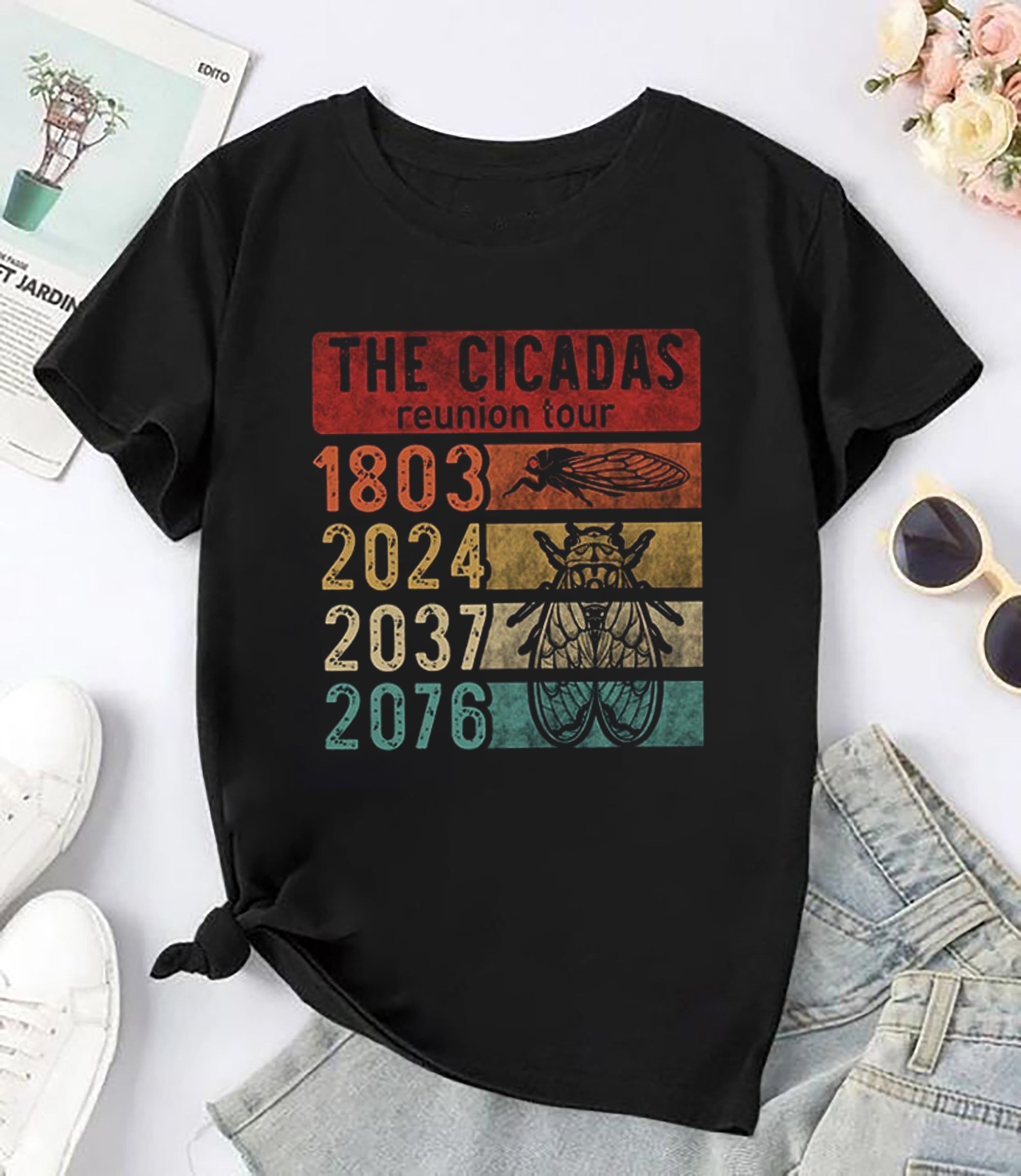 Vintage Cicada Reunion Summer 2024 Tour Shirt, Cicada Reunion Concert ...