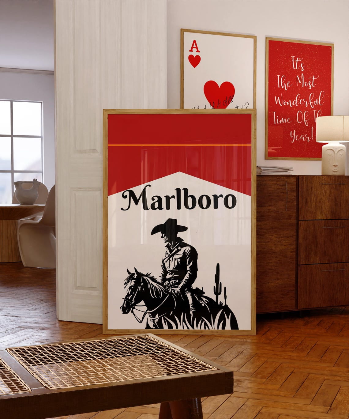 Vintage Cigarette Western, Retro Marlboro Print, Tobacco, Cigarette ...