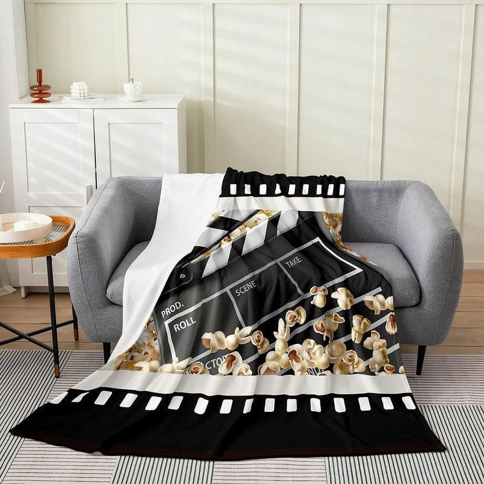 Vintage Cinema Movie Theater Flannel Fleece Throw Blanket Kids,Movie ...
