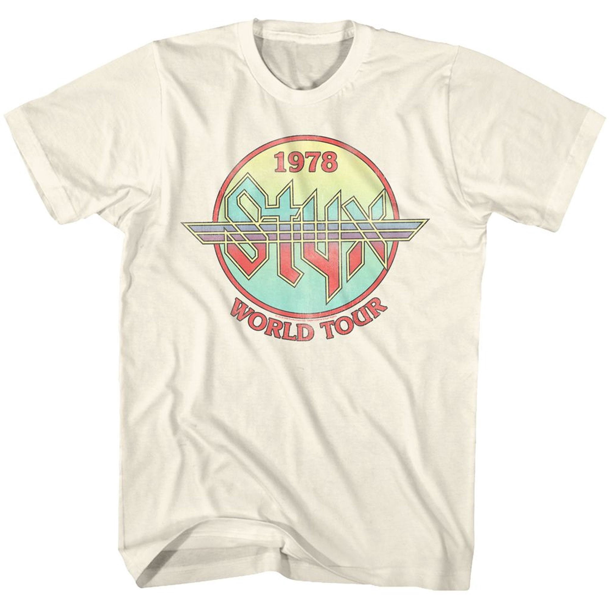 Vintage Circle Design Styx World Tour 1978 Comfort Colors Adult T-Shirt ...
