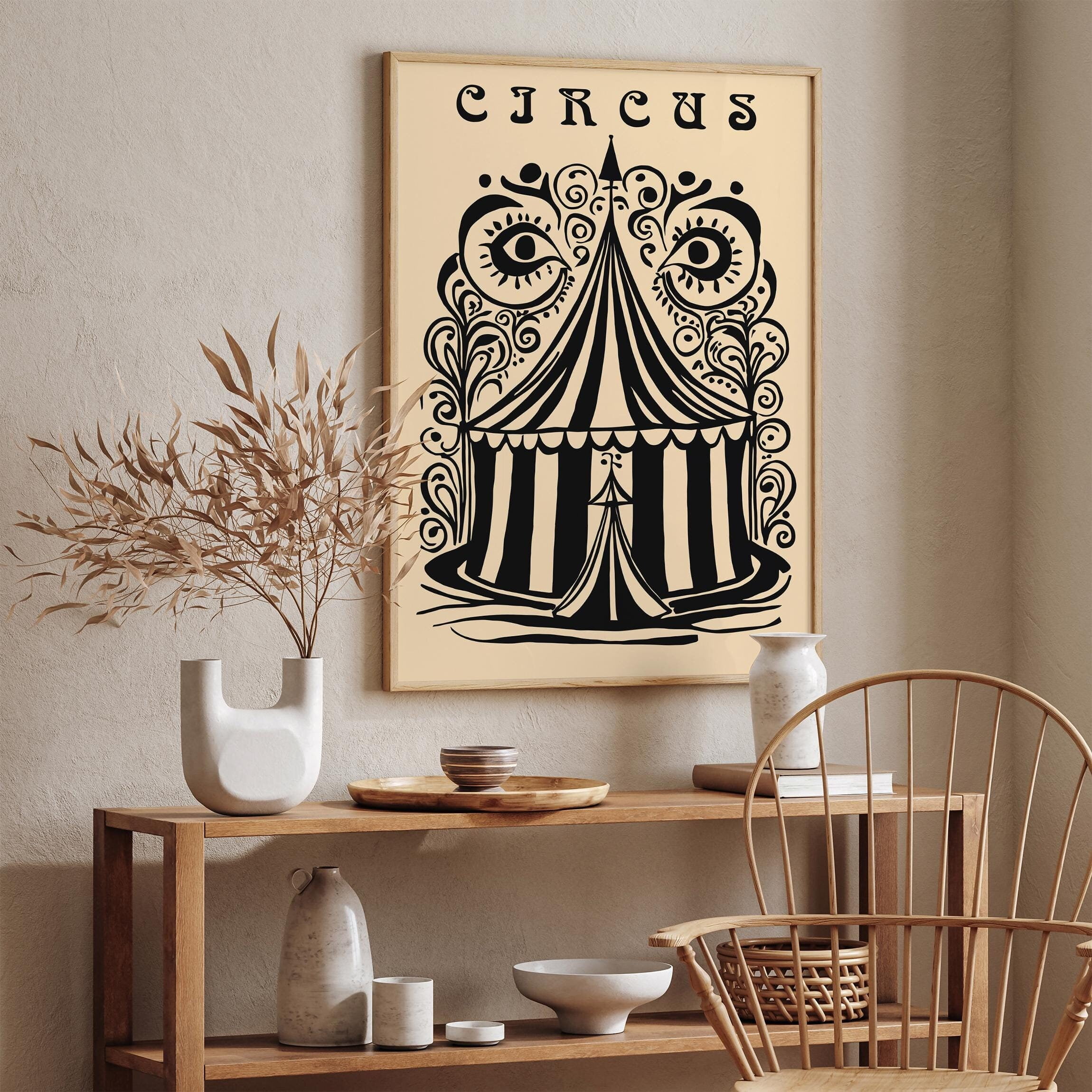 Vintage Circus Tent Poster: Mystical Carnival Wall Art UNFRAMED Poster ...