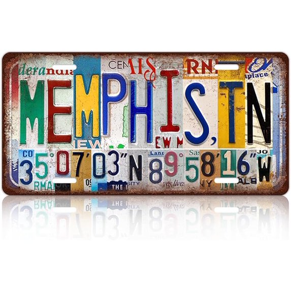 Vintage City Wall Decor Detroit,Mi License Plate Metal Sign Tin Signs ...