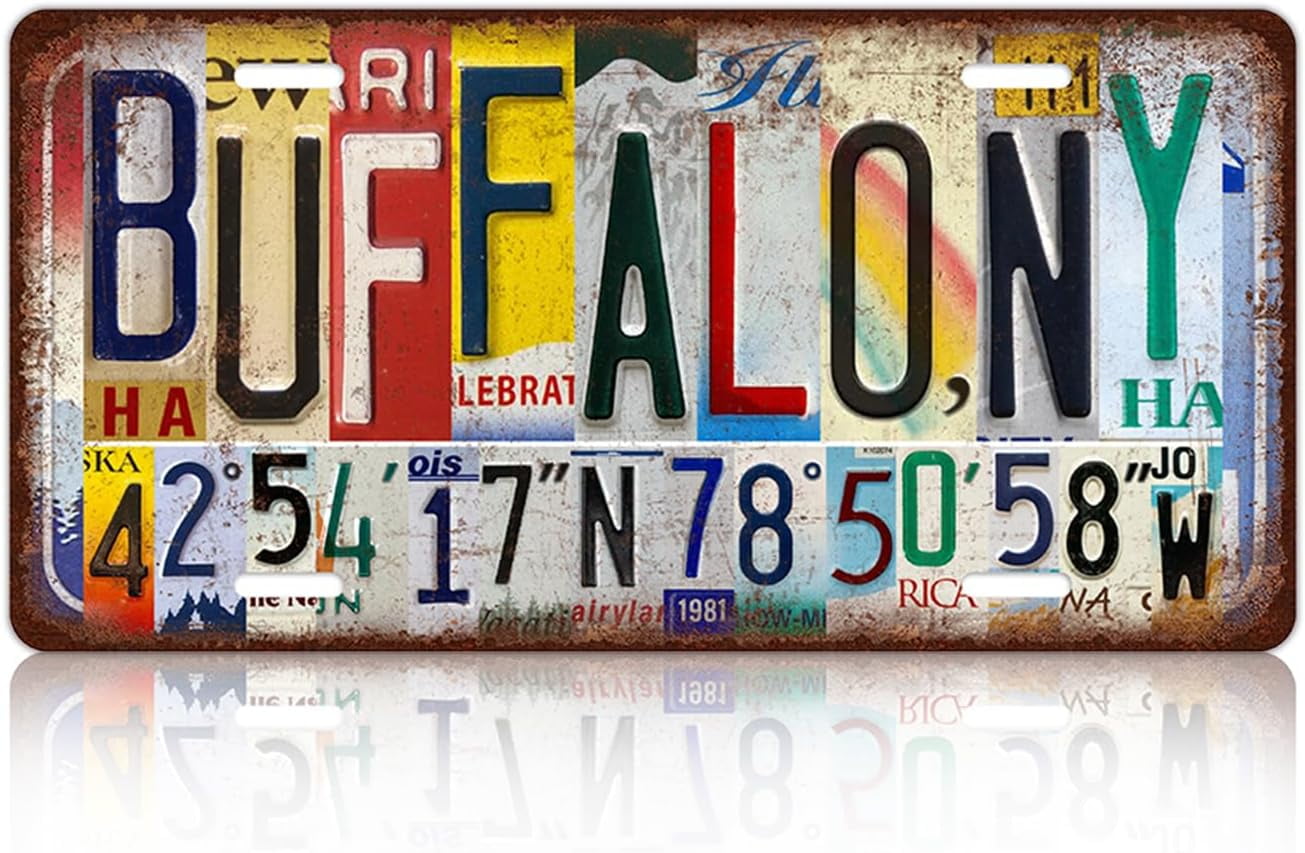 Vintage City Wall Decor Detroit,Mi License Plate Metal Sign Tin Signs ...