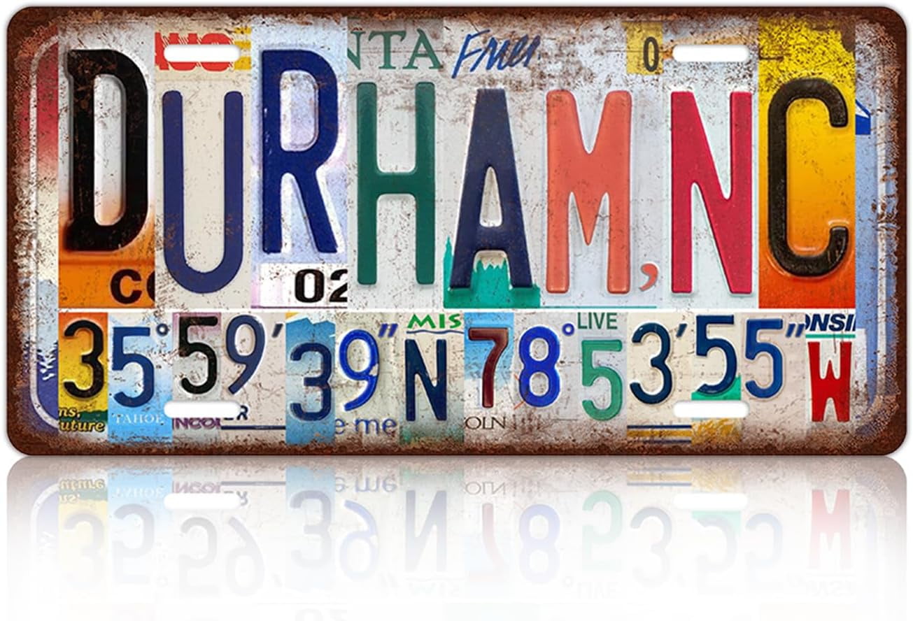 Vintage City Wall Decor Detroit,Mi License Plate Metal Sign Tin Signs ...
