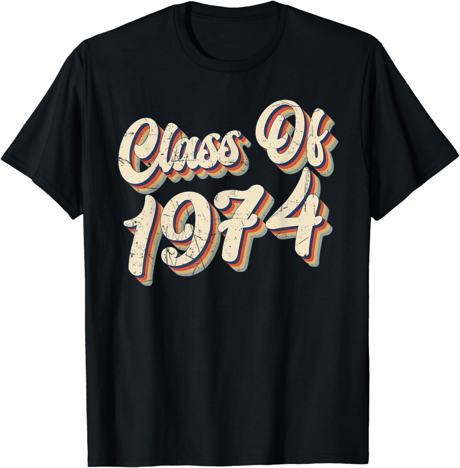 Vintage Class of 1974 50th Reunion High School Graduation 74 T-Shirt ...