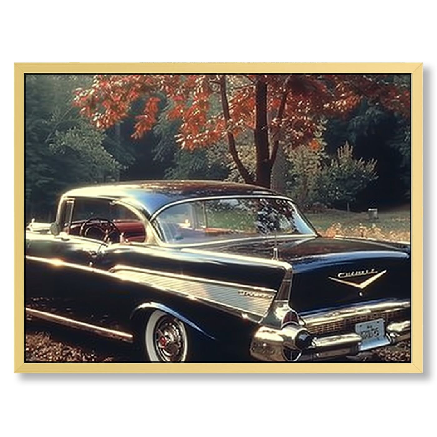 Vintage Classic Car Art Print - Walmart.com