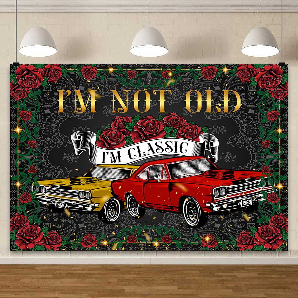 Vintage Classic Car Backdrops for Photoshoot, 50s Homies Lowrider ...