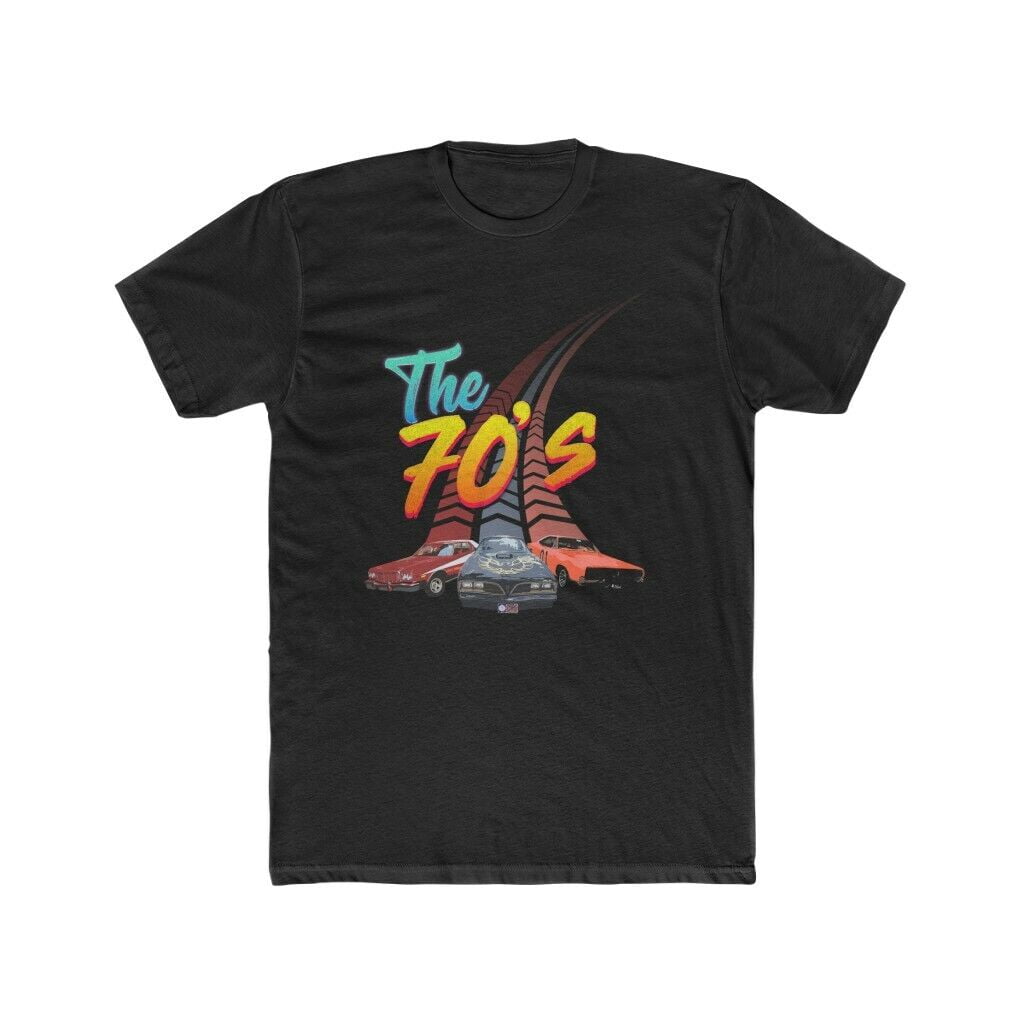 Vintage Classic Cars 70's TV Movie Men's Cotton Crew Tee - Walmart.com