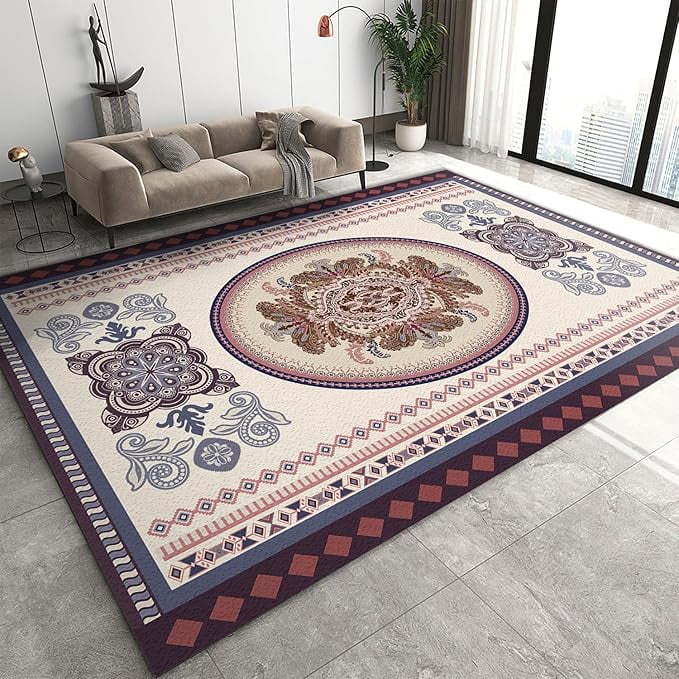 Vintage Classical Boho Art Area Rugs For Living Room, Chic Retro ...