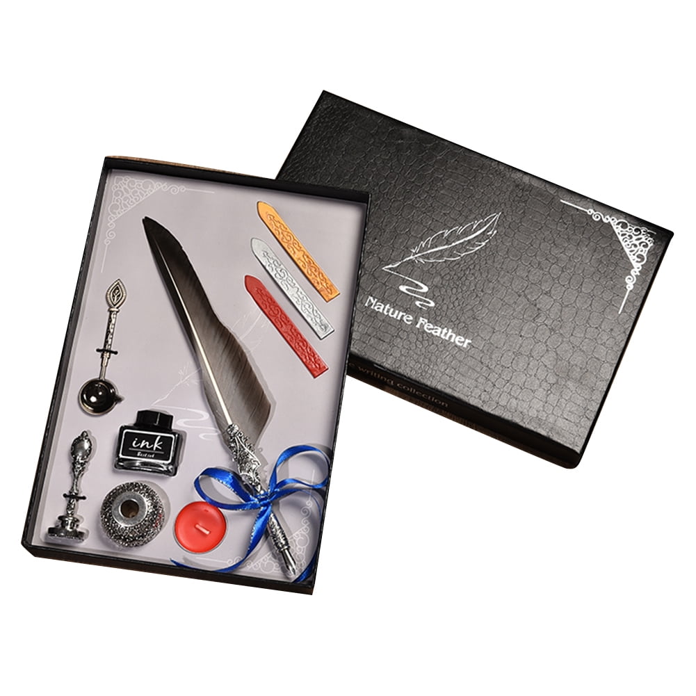 Vintage Classical Fountain Pen Sign Pen Calligraphy Feather Quill Dip ...