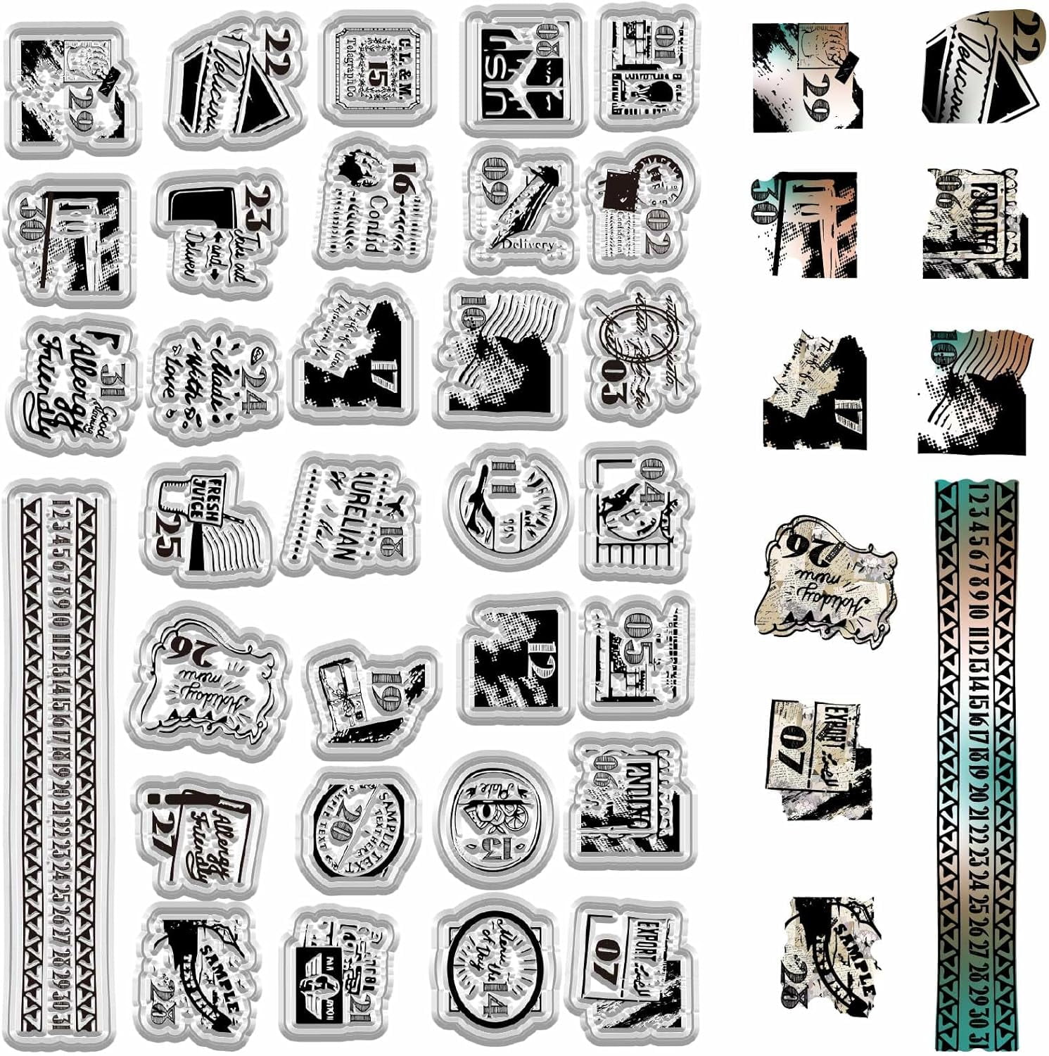 Vintage Clear Stamps Retro Stamps Silicone Transparent Stamps Seals ...