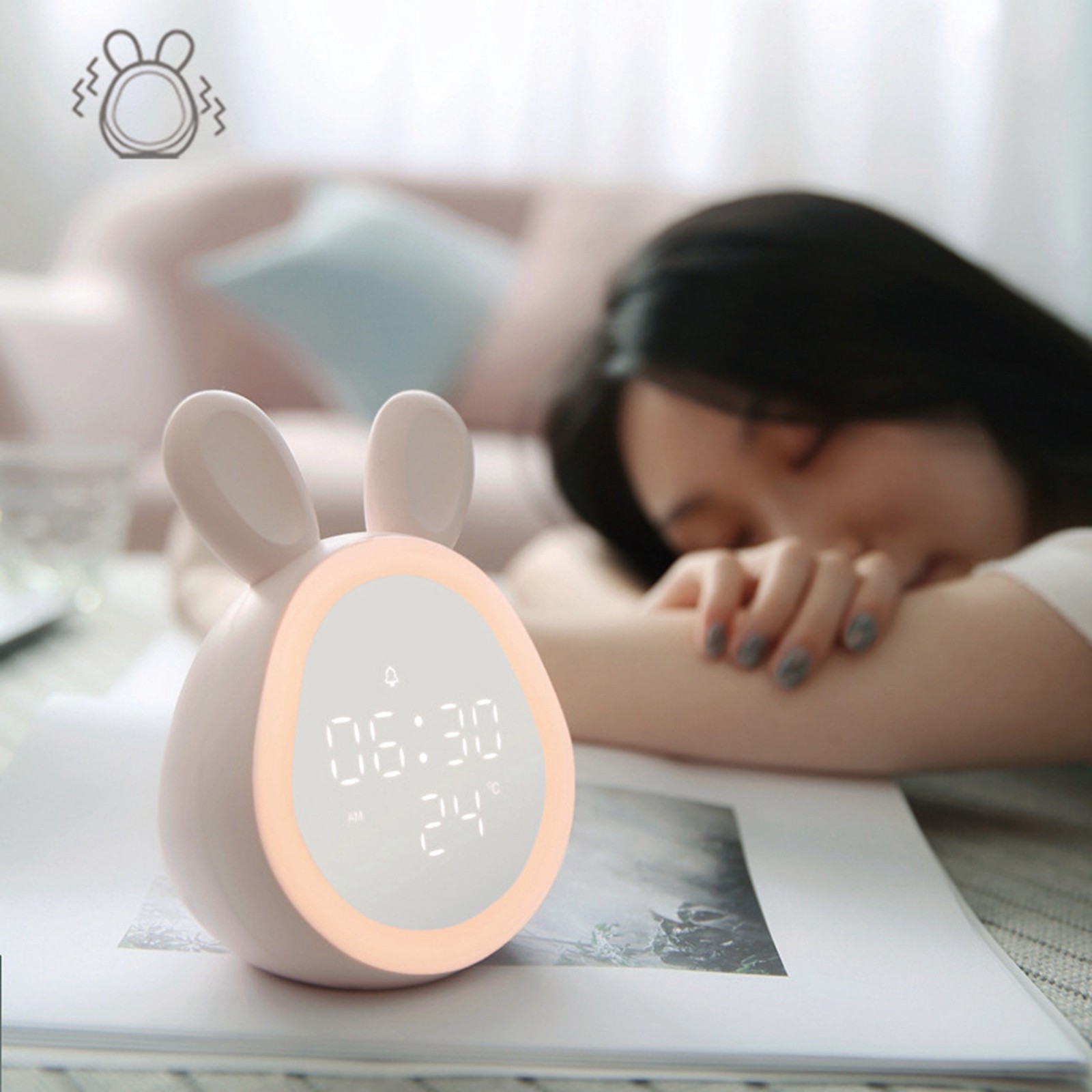 Vintage Clock Yellow Bathroom Decor Battery Wall Clock Digital Love ...