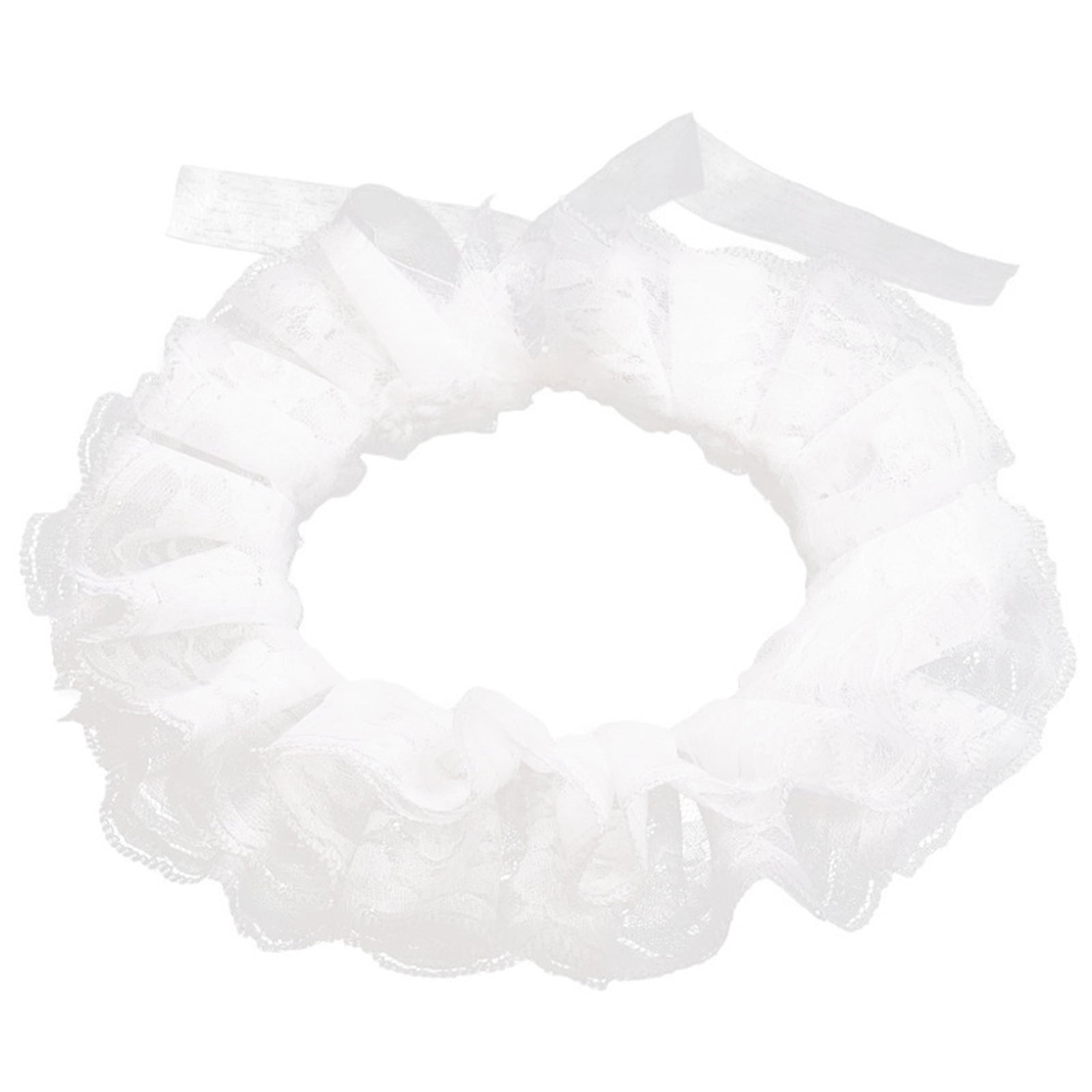Vintage Clown Choker Double Layer Ruffled Lace False Collar Victorian ...