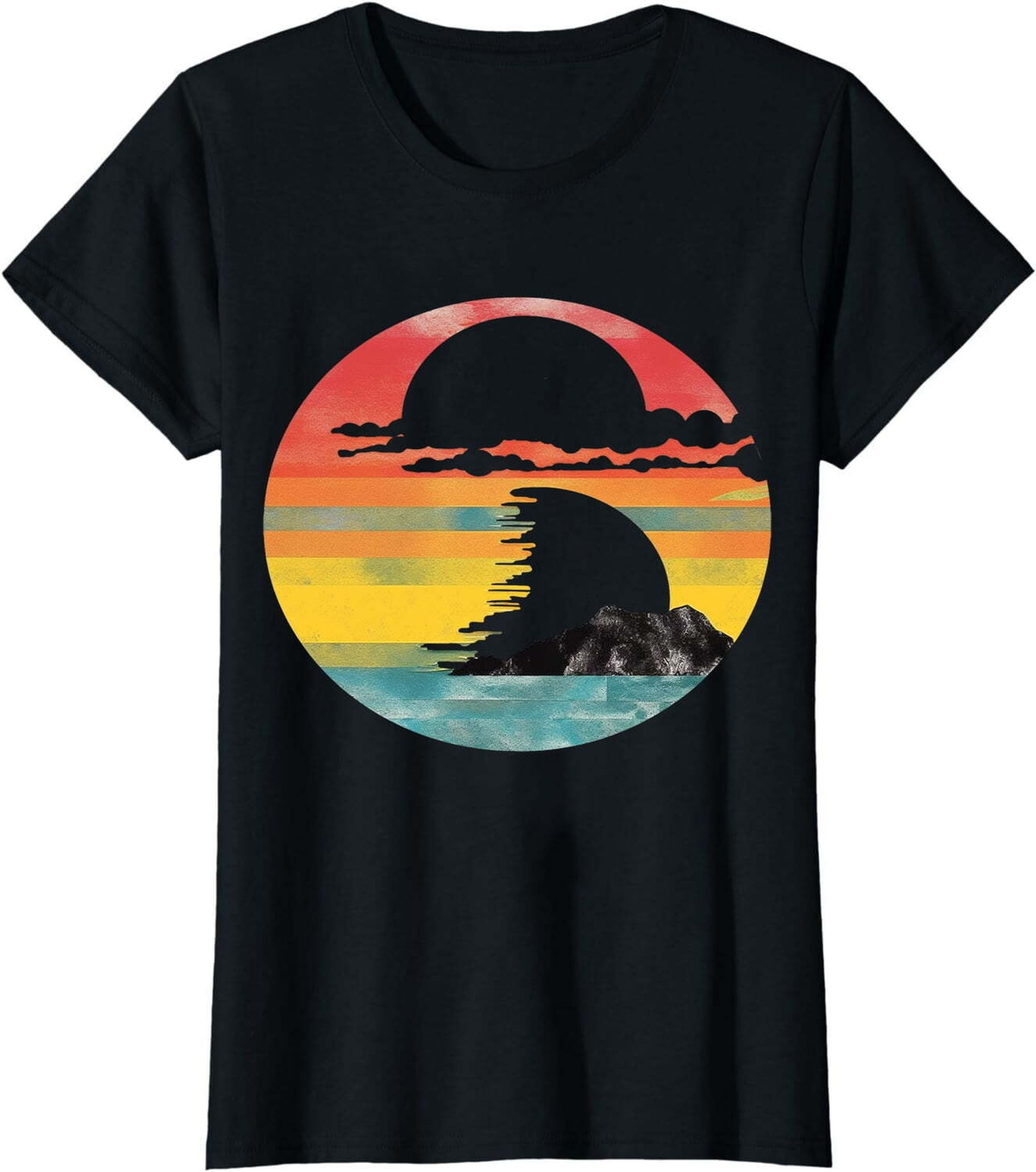 Vintage Coastal Dreams: Retro Ocean Waves Tee - Dive into Nostalgia ...