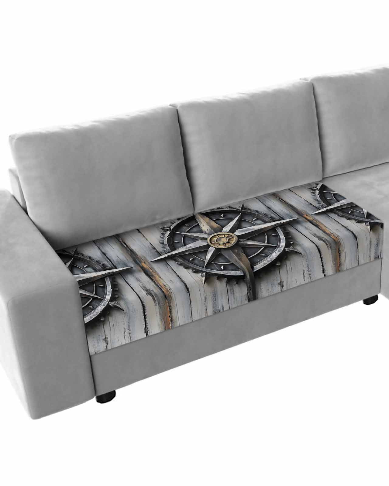 Vintage Coastal Sofa Couch Cushion Covers Washable, Removable ...