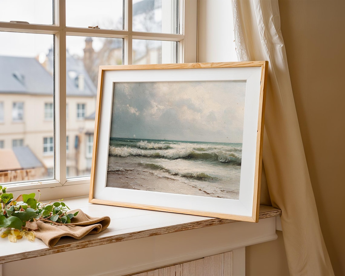 Vintage Coastal Wall Art, Ocean Waves Poster, Seascape, Poster, 12x18 ...