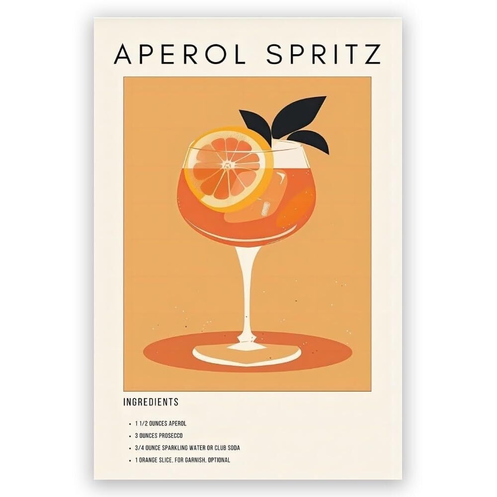 Vintage Cocktail Poster Cocktail Beverages Canvas Wall (3) Decor ...