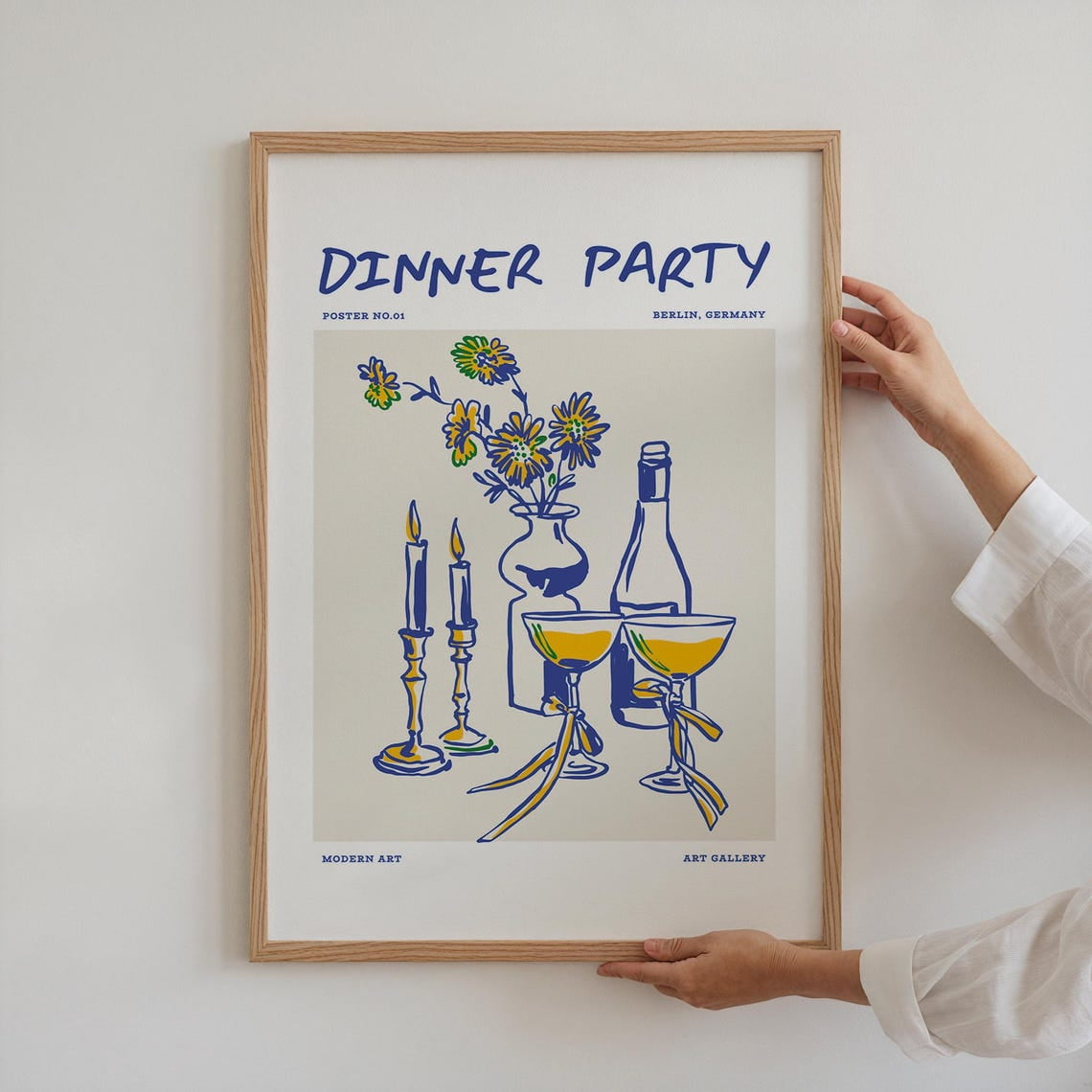Vintage Cocktail Poster: Retro Dinner Party Art, Unframed Poster Size ...