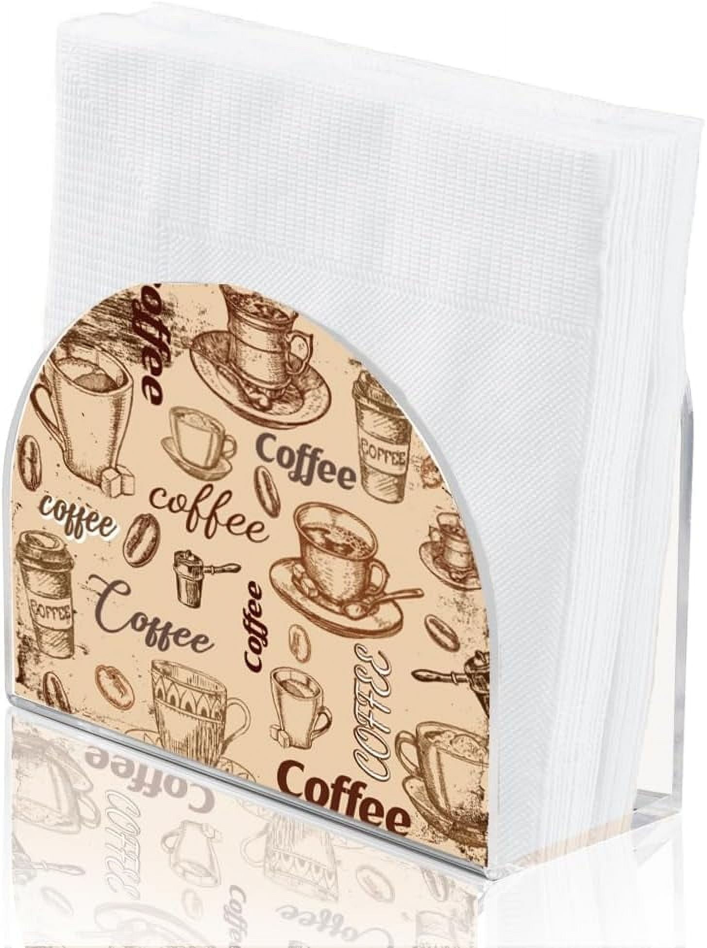 Vintage Coffee Napkin Holder Acrylic Paper Napkin Holder Freestanding ...