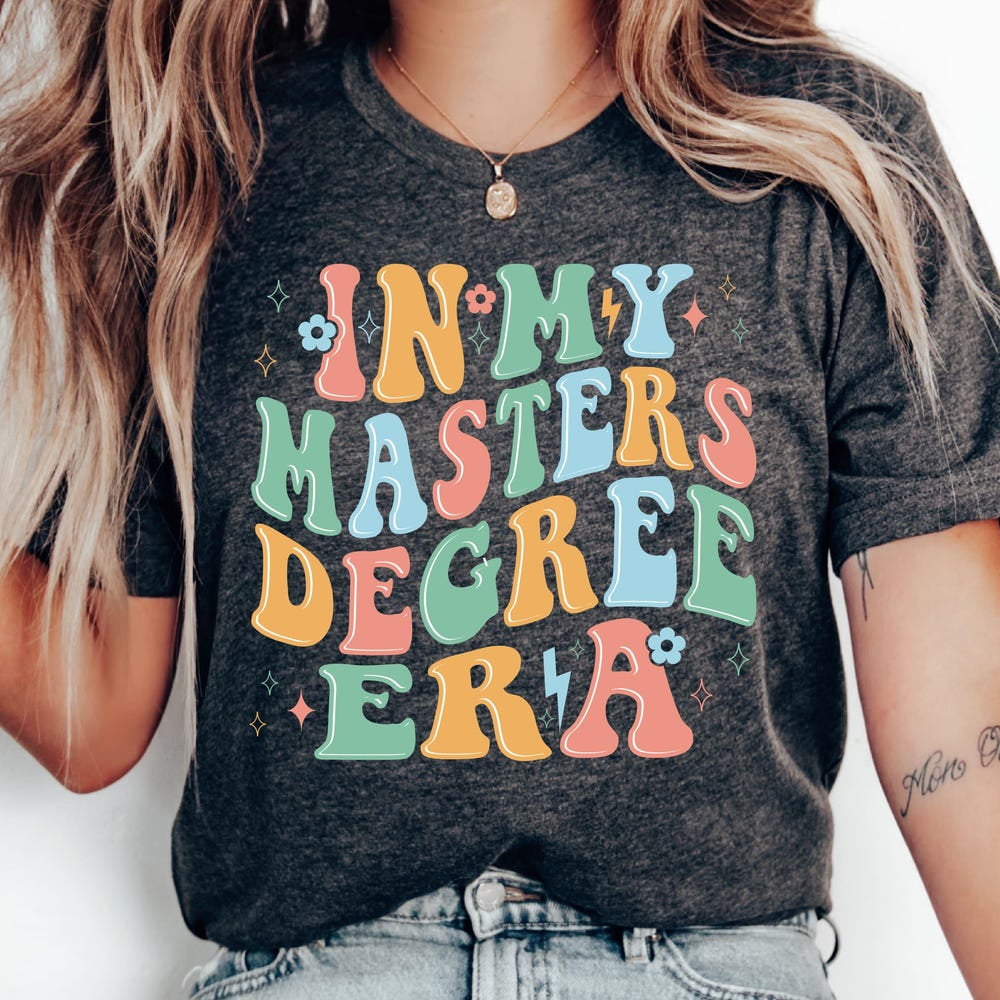 Vintage College Graduate In My Masters Degree Era Gift For Masters ...