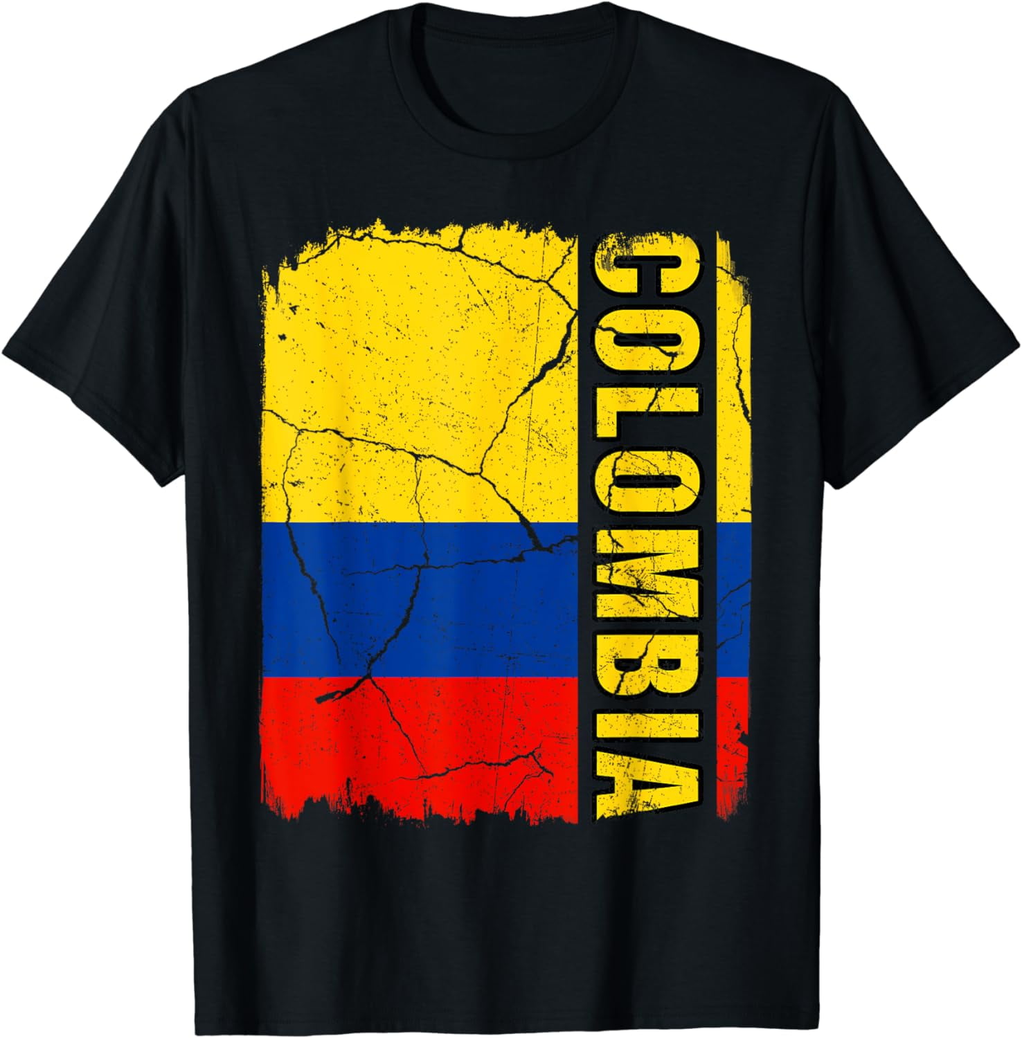 Vintage Colombian Flag Colombia Pride Roots Heritage Gift T-Shirt ...