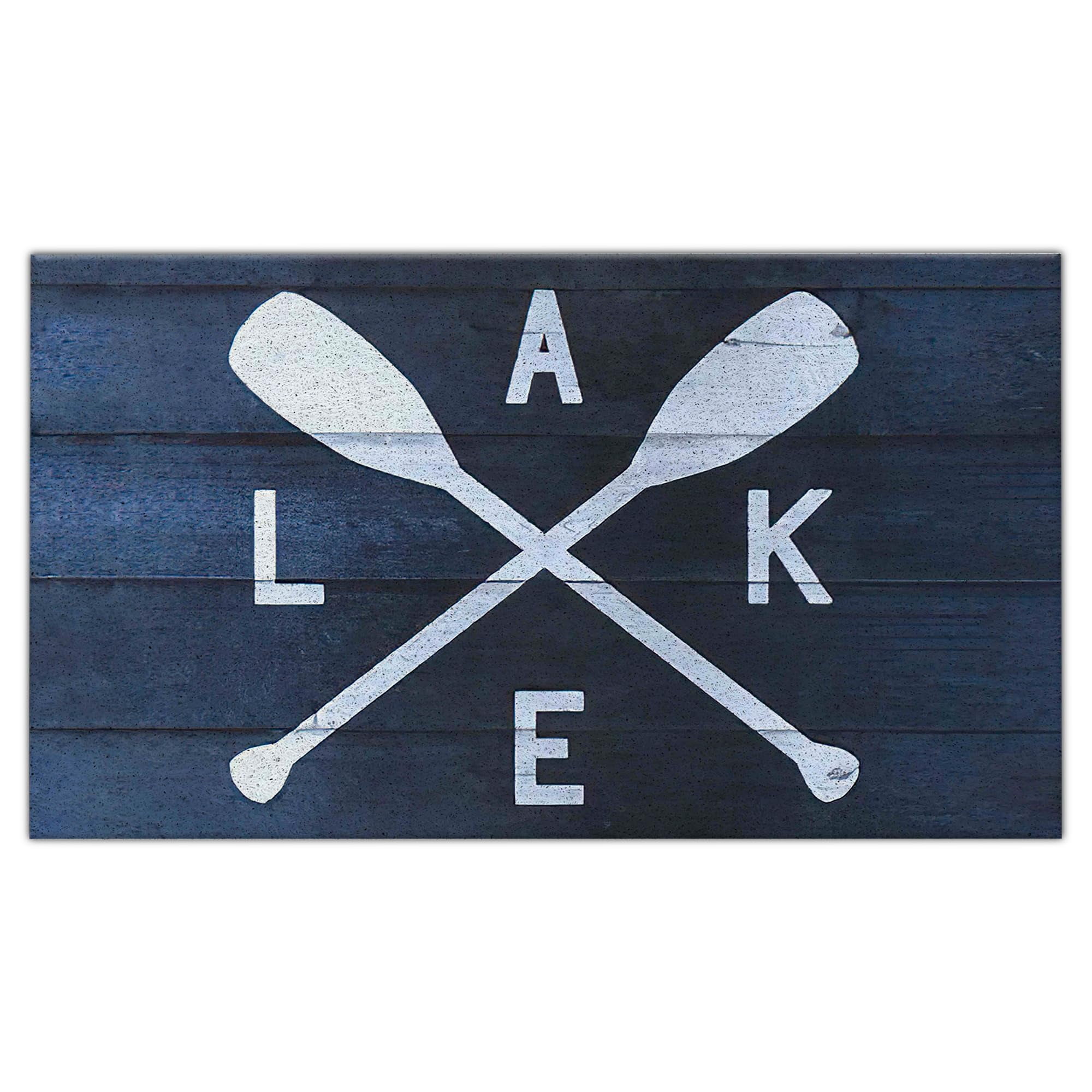 Vintage Colorful Paddle Canoe Oar Compass Navy Blue Waterproof Door Mat ...