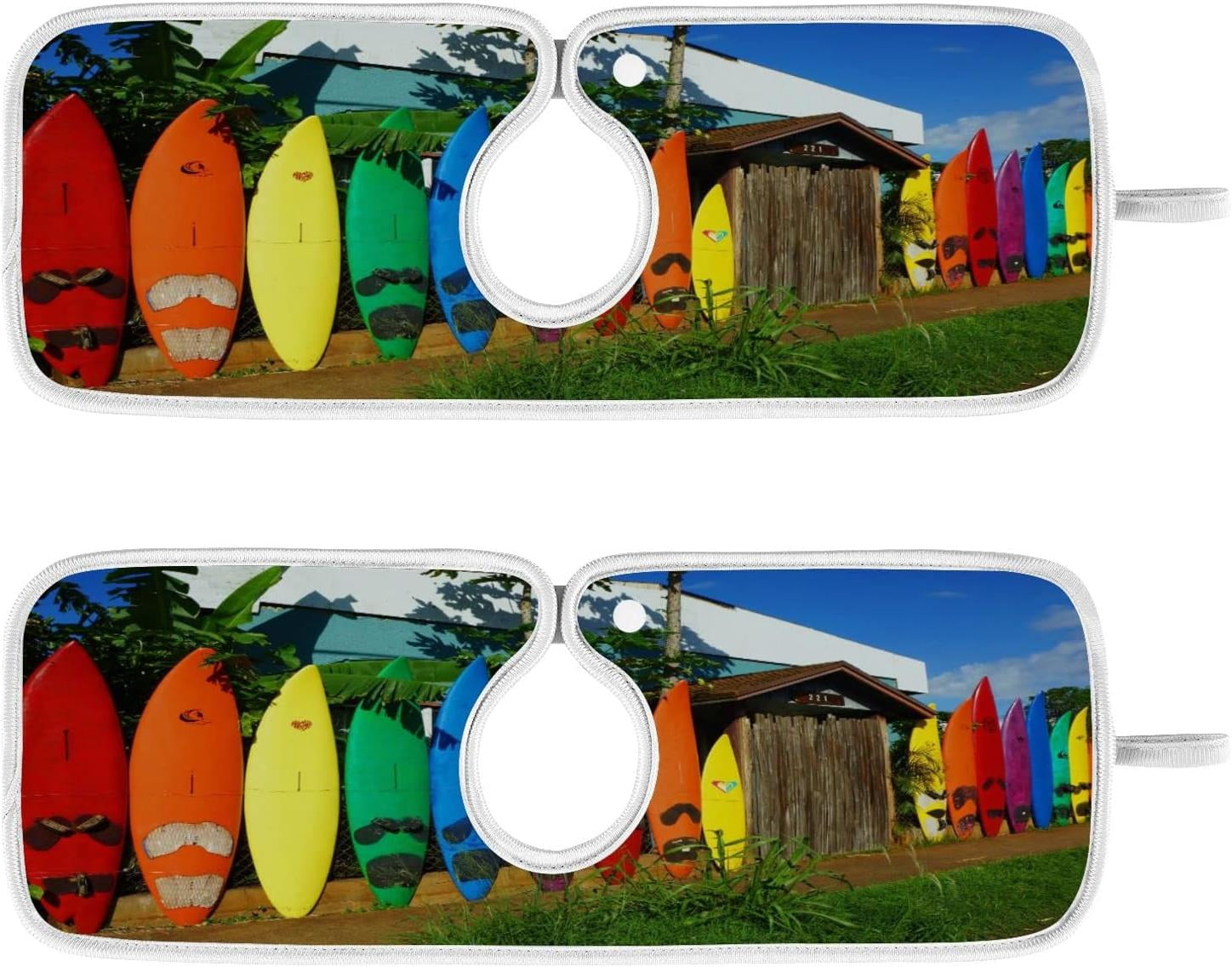 Vintage Colorful Surfboard Sink Splash Guard for Faucet 2 Packs Faucet ...