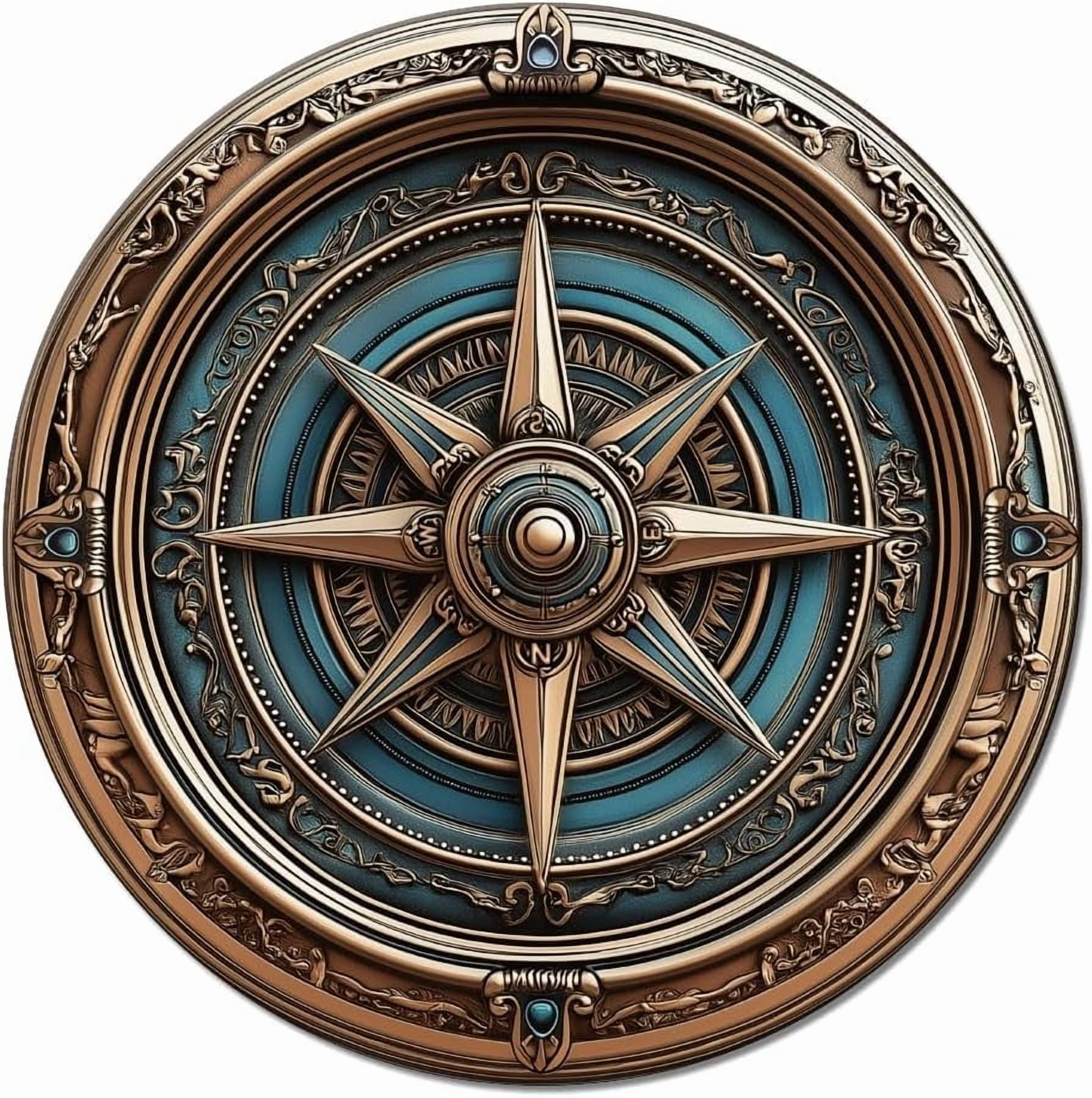 Vintage Compass Metal Signs Tin Sign Compass Metal Tin Sign Funny Retro ...