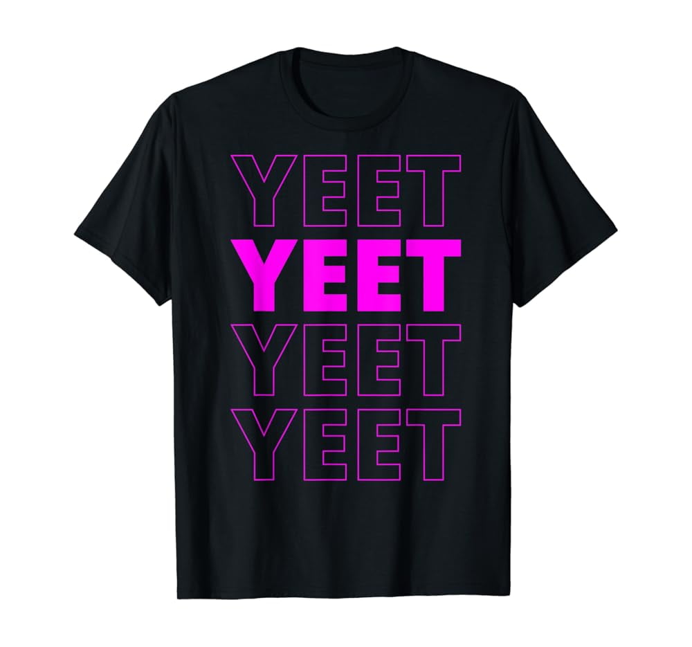 Vintage Cool Pink Yeet Funny Gamer Meme Yeet Joke T-Shirt - Perfect ...
