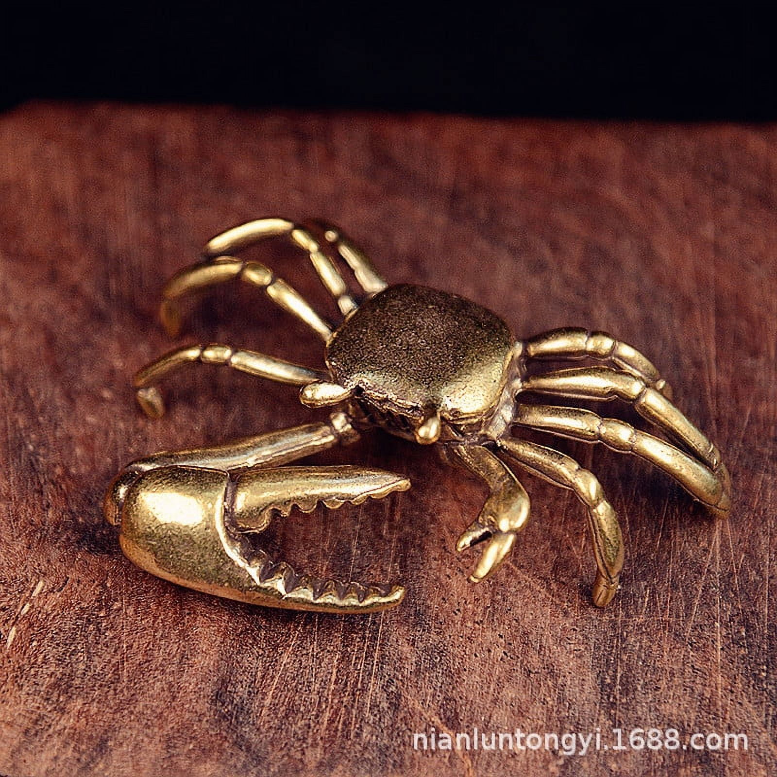 Vintage Copper Crab Statue Copper Figurine Creative Crab-shape Statue ...