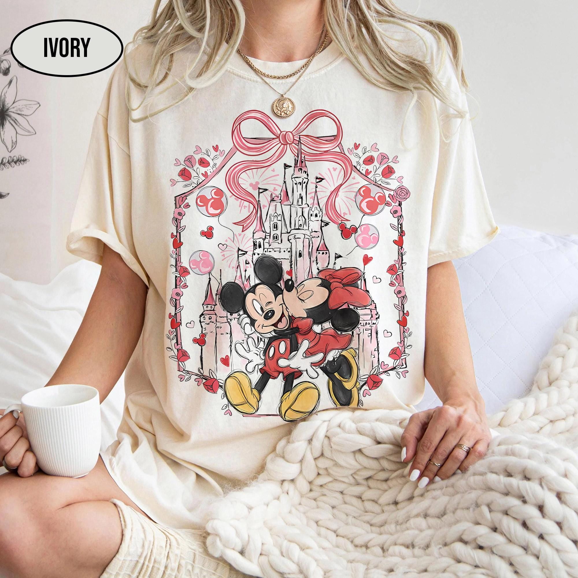 Vintage Coquette Bows Mickey & Minnie Disney Valentine Shirt, Happy ...
