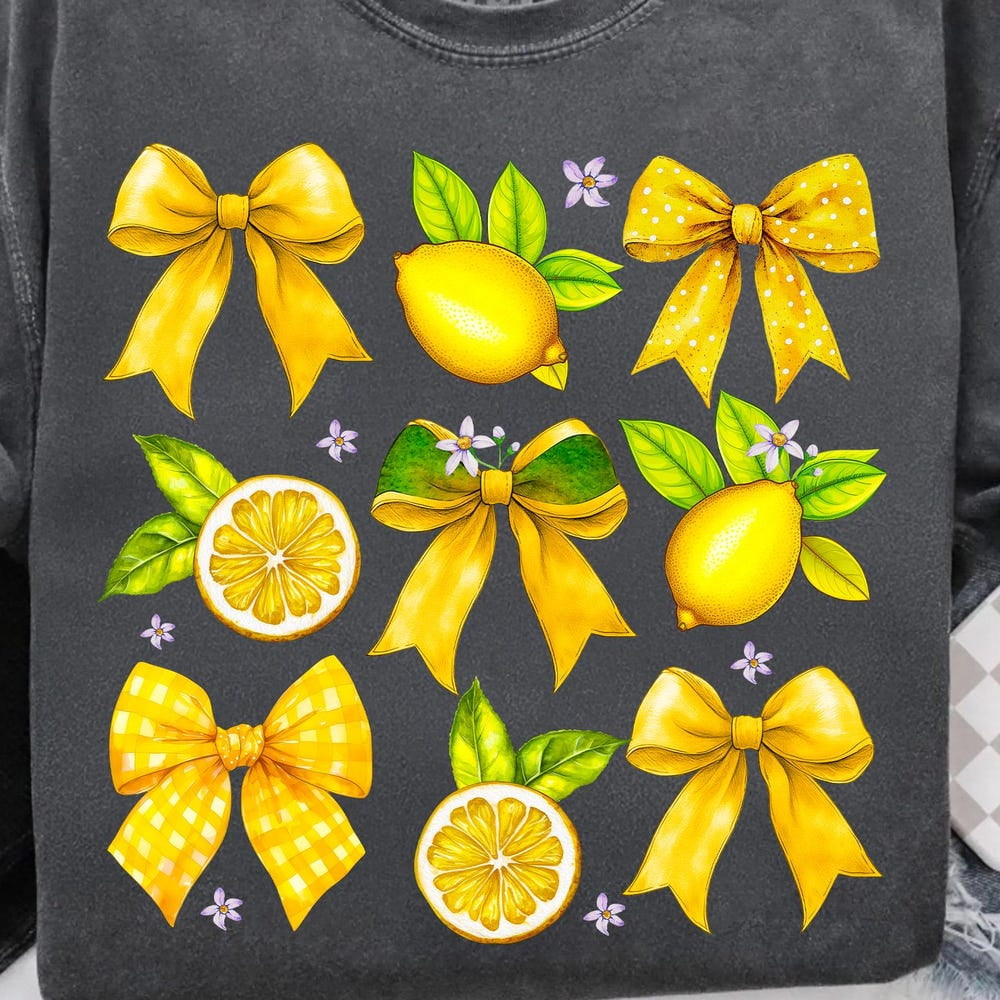 Vintage Coquette Lemon, Cute Lemon Floral, Lemonade, Everyday, Preppy ...