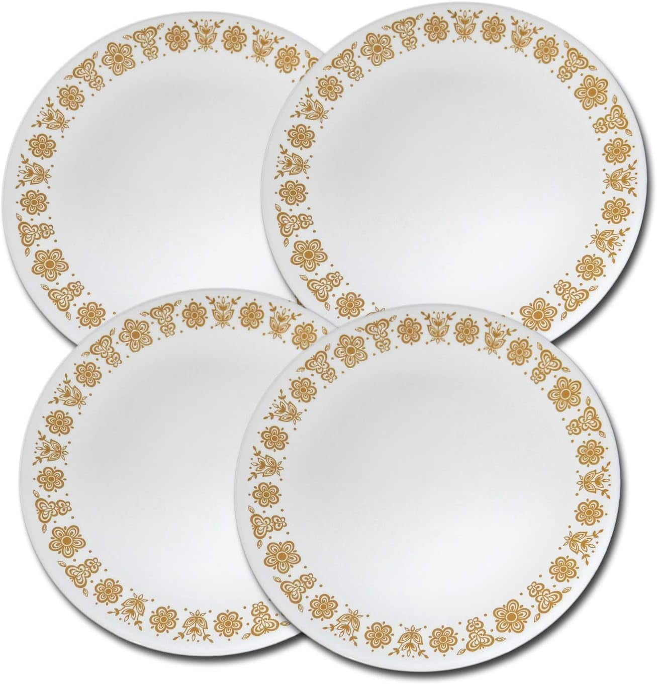 Vintage Corning Corelle Butterfly Gold Large Dinner Plates 10" Plate ...