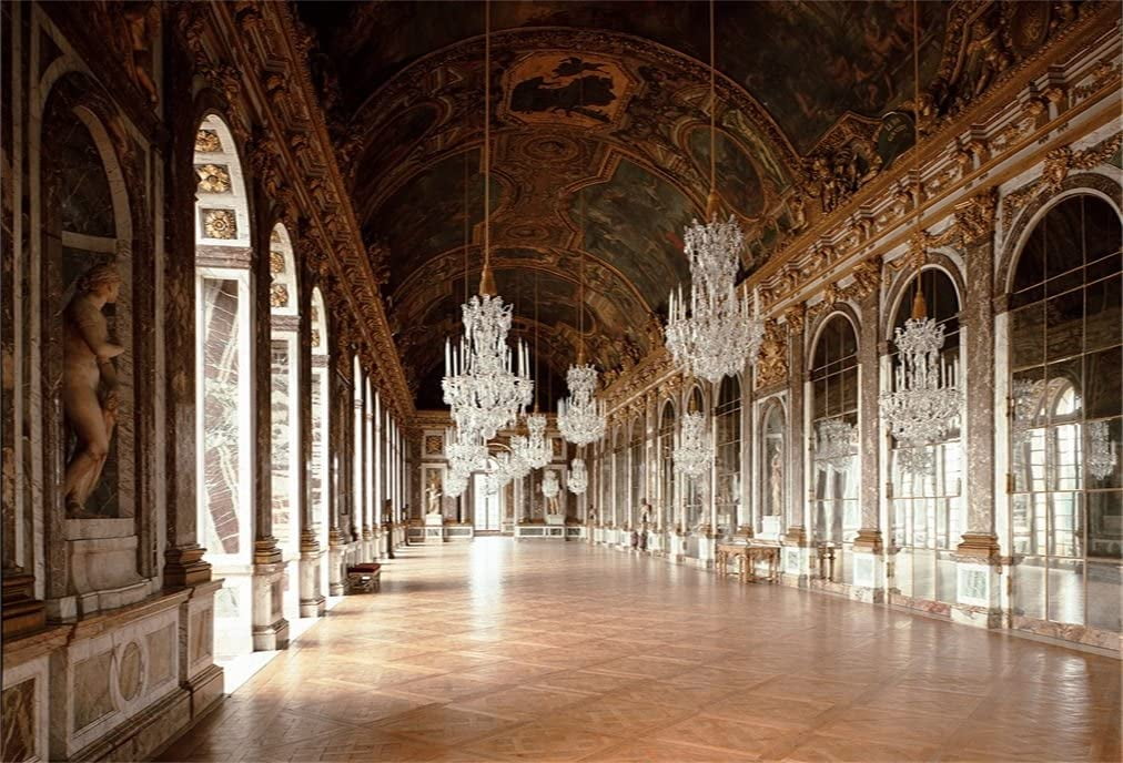 Vintage Corridor Background Luxury Chandelier Photography Backdrop ...