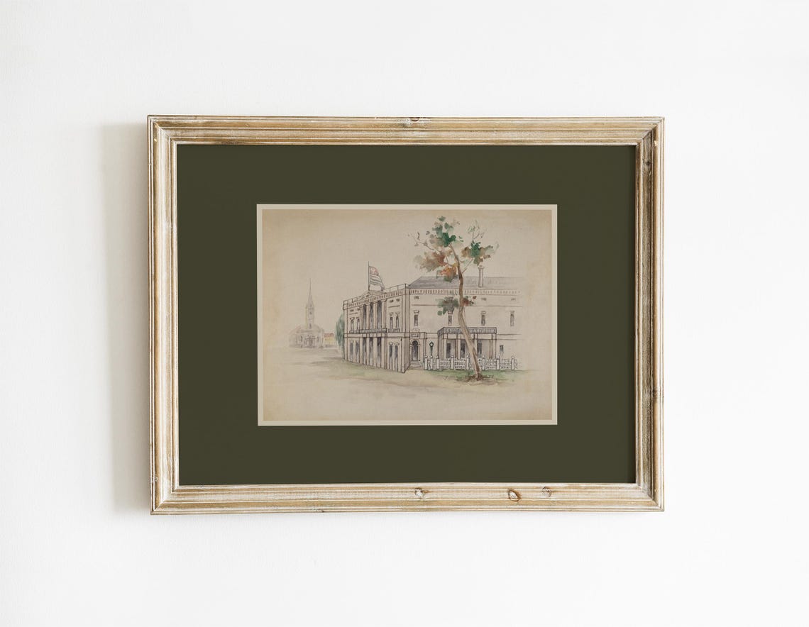 Vintage Cottage Core Landscape Print, Aesthetic Wall Decor For Bedroom ...