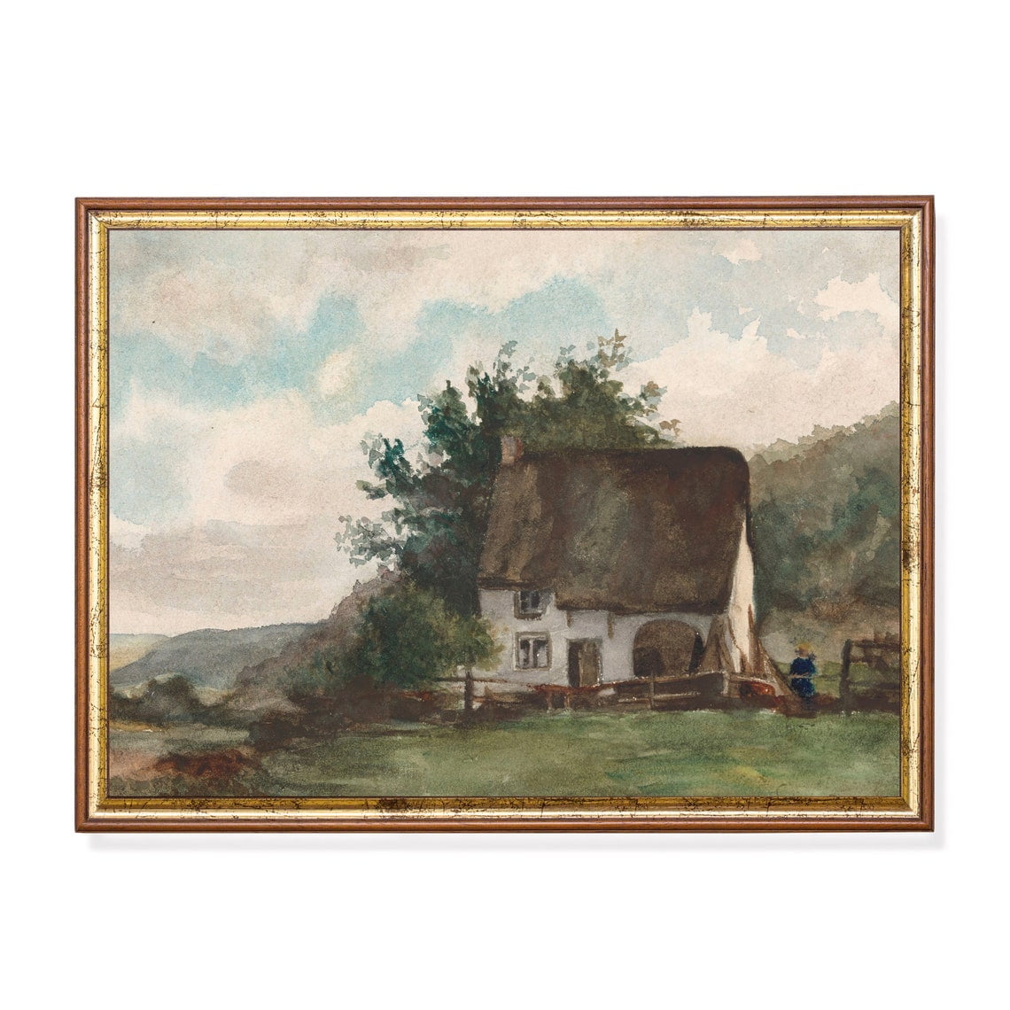 Antique Cottage Poster Rustic English Farmhouse Home Decor, 16x24 ...