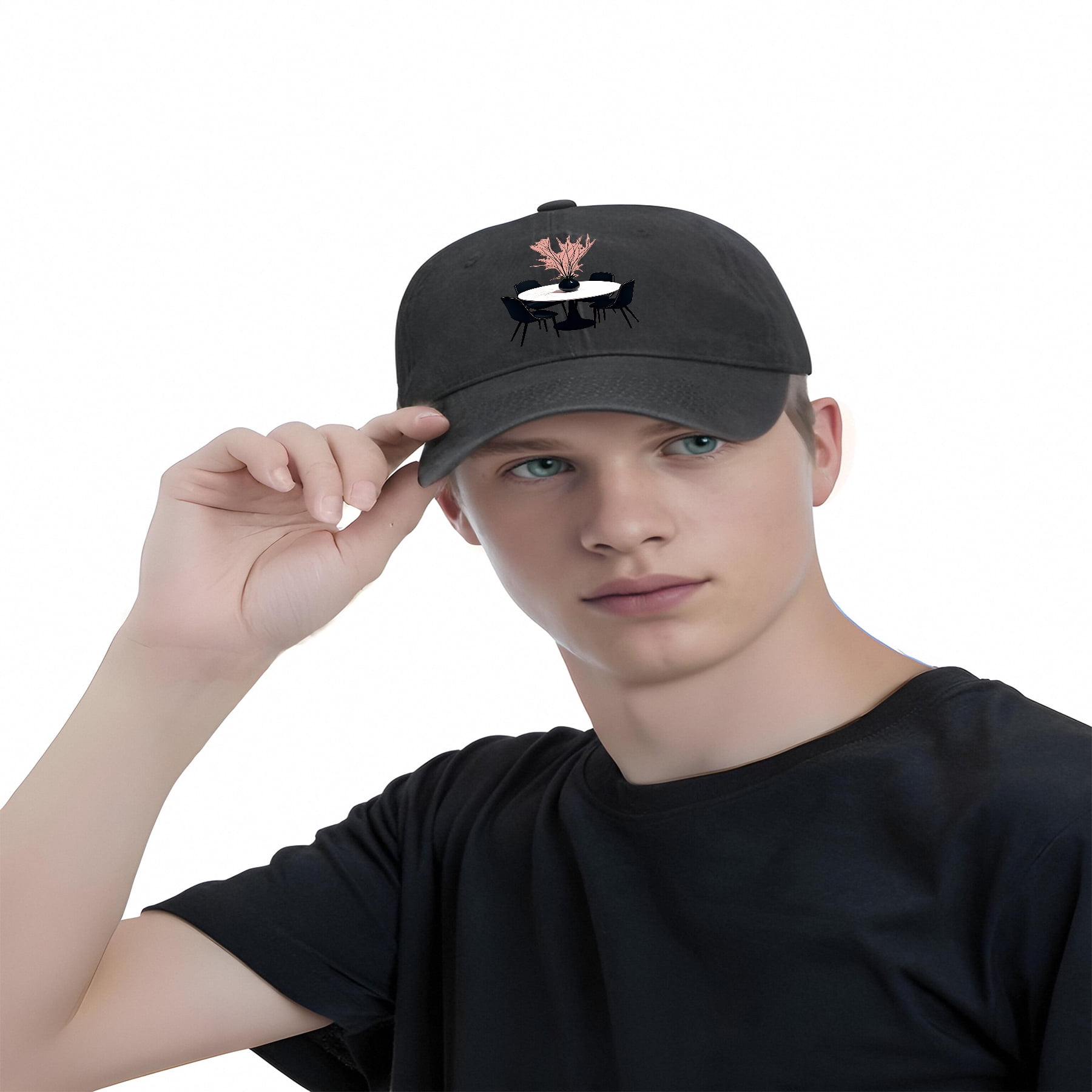Vintage Cotton Washed Distressed Baseball Cap - Adjustable Dark Gray ...