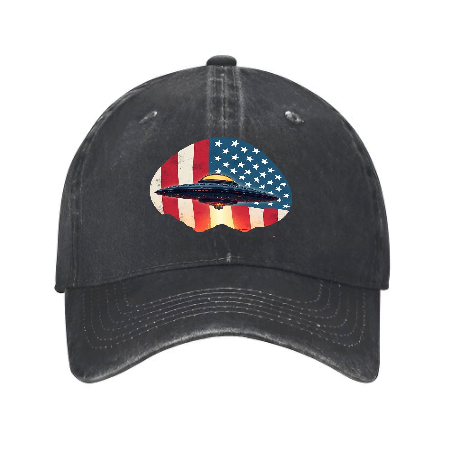 Vintage Cotton Washed Distressed Baseball Cap - Black Dad Hat Flying ...