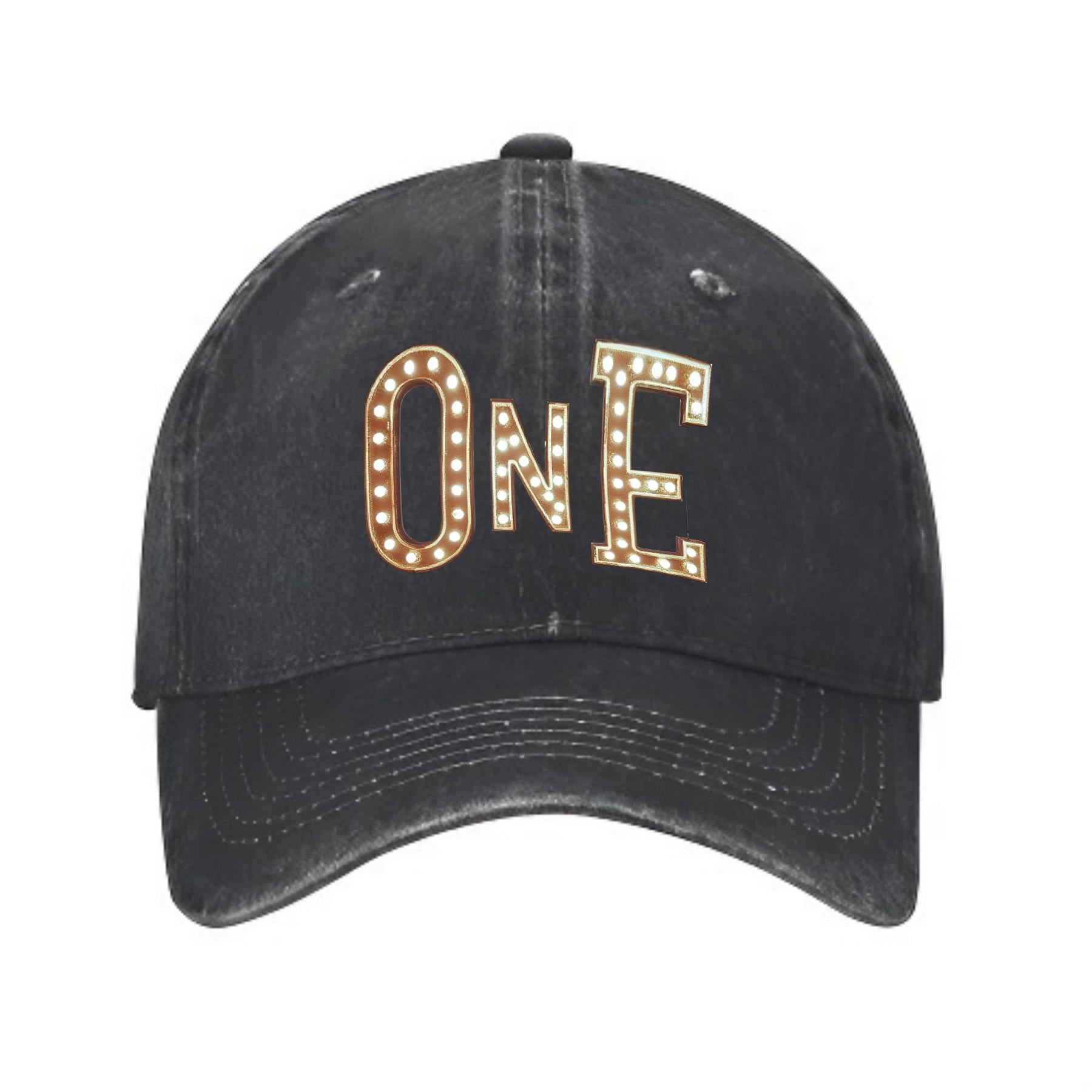Vintage Cotton Washed Distressed Baseball Cap - Black Dad Hat with ...