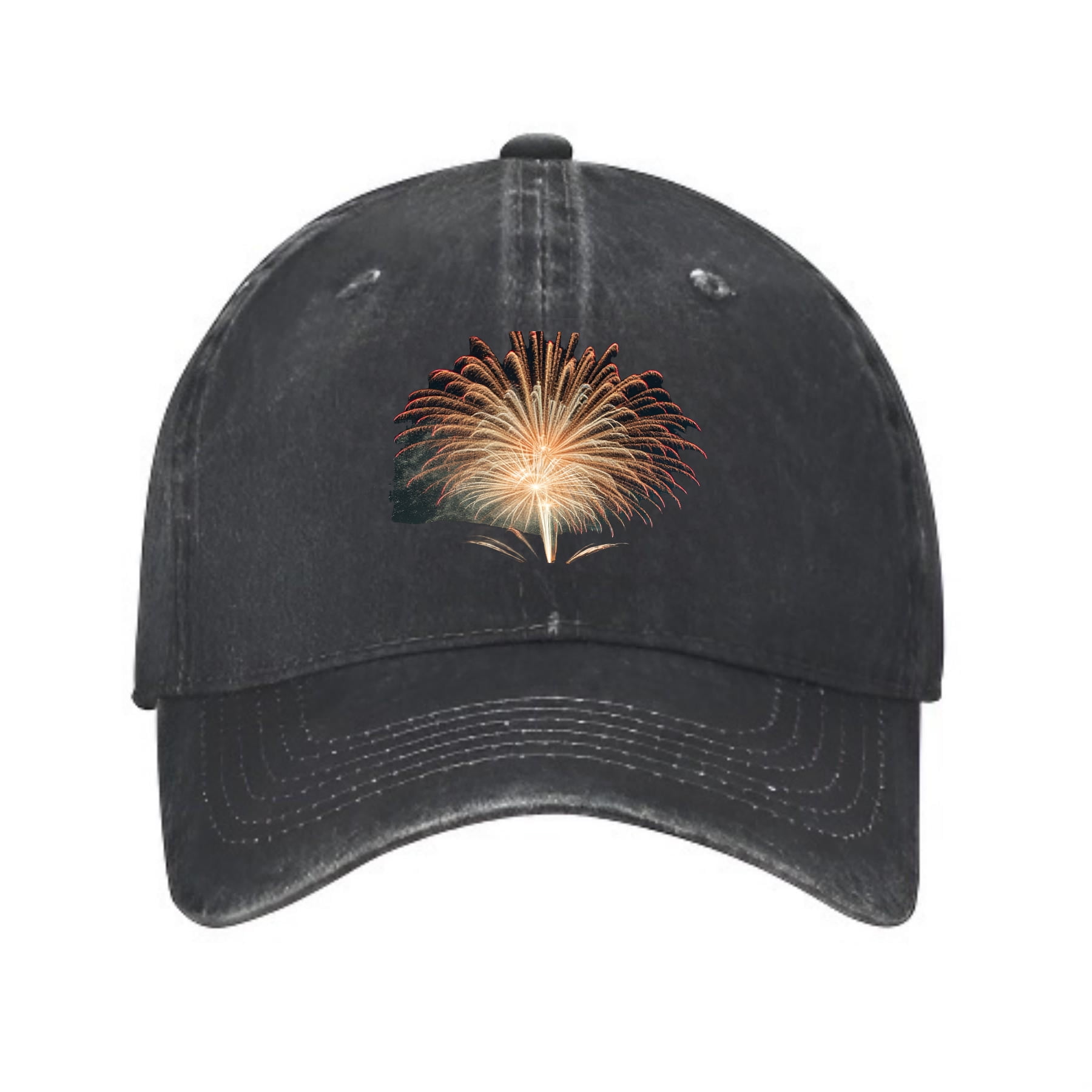 Vintage Cotton Washed Distressed Baseball Cap - Black Dad Hat with ...