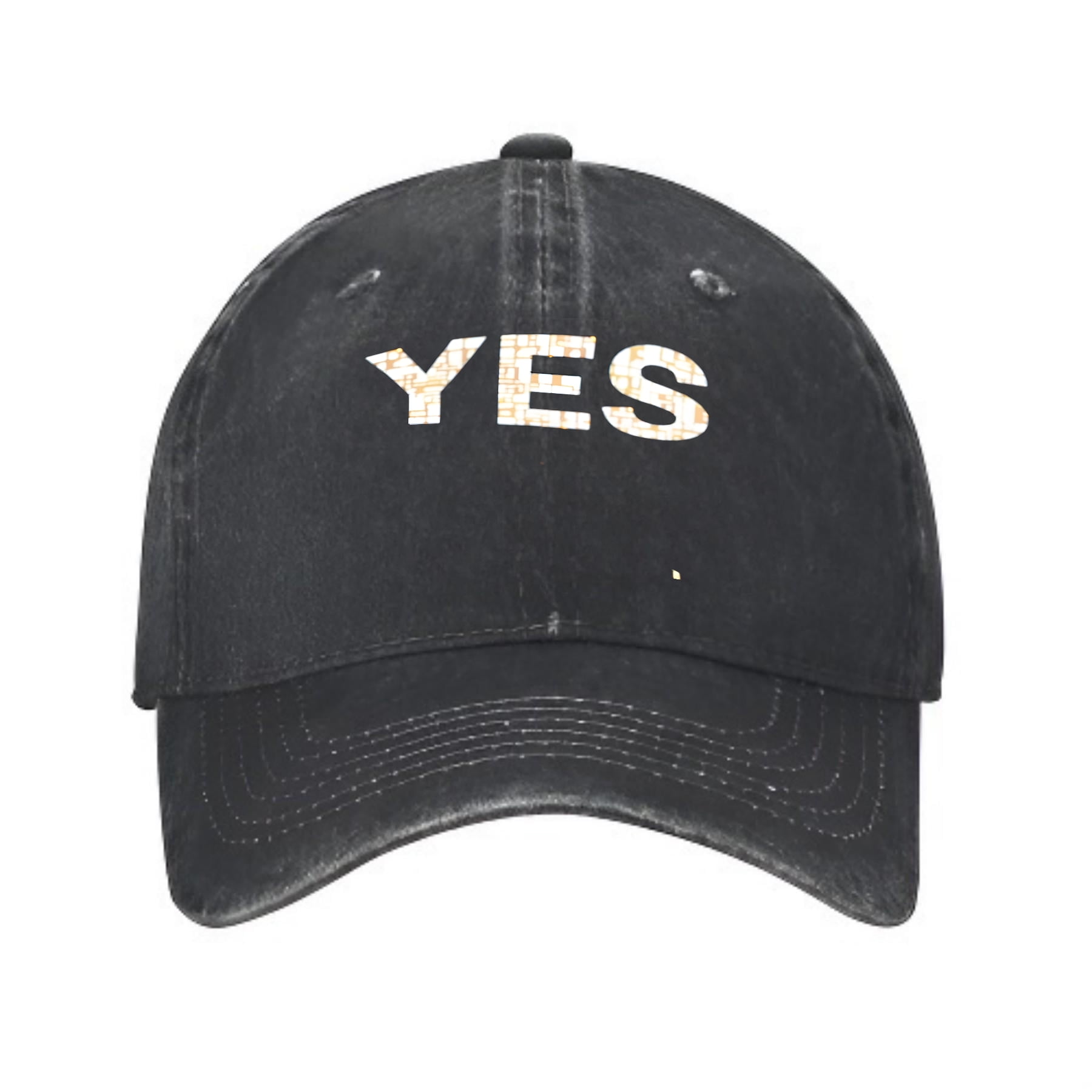 Vintage Cotton Washed Distressed Baseball Cap - Black Dad Hat with ...
